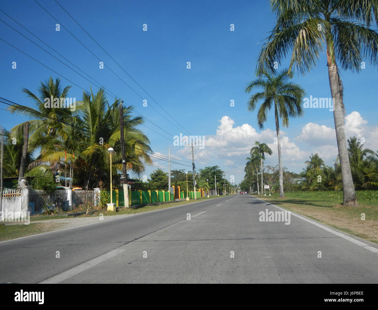 A photograph of the Candaba Santa Ana National Road in Pampanga ...
