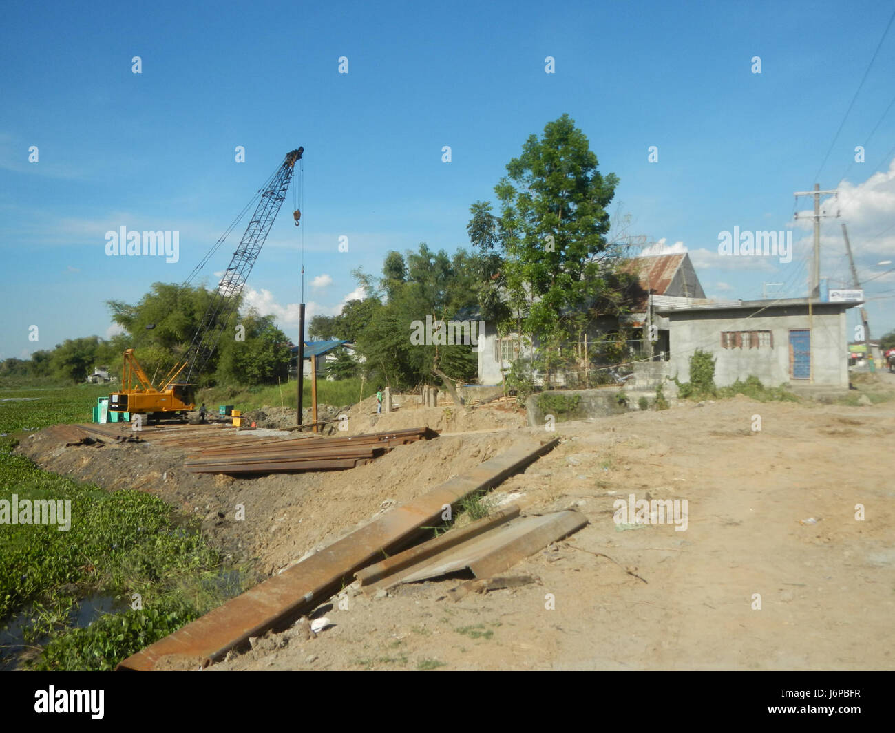 09238 Flood Control Cut-Off Channelling Dike Embankment Sheet Pile ...