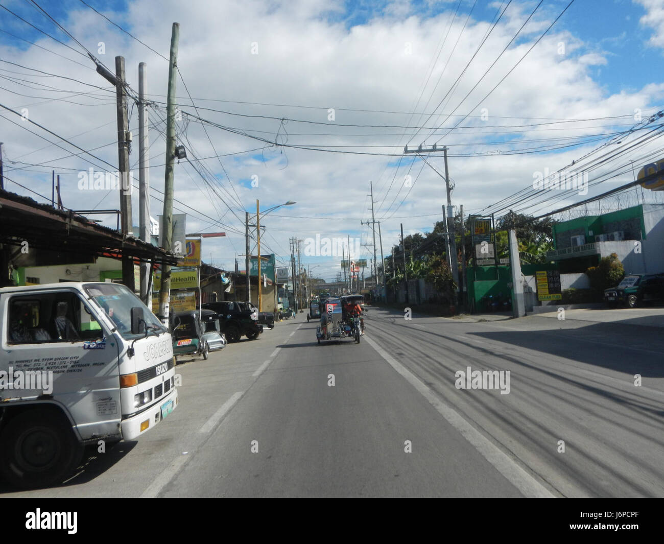 A photograph or map showing the road between Baliuag in Bulacan and ...
