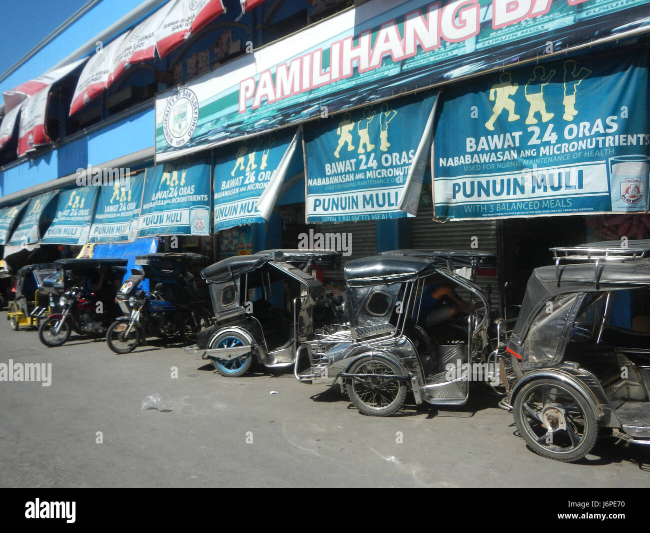 The image references the San Ildefonso Public Market in Bulacan, Philippines. It highlights the ...