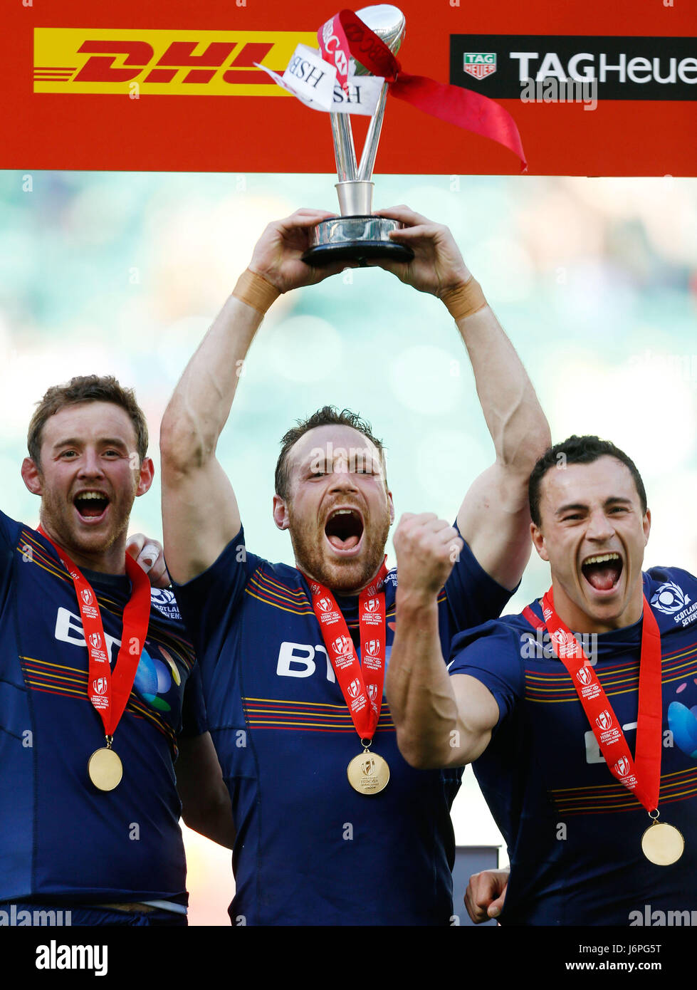 Scotland's Scott Riddell celebrates winning the HSBC London Sevens ...