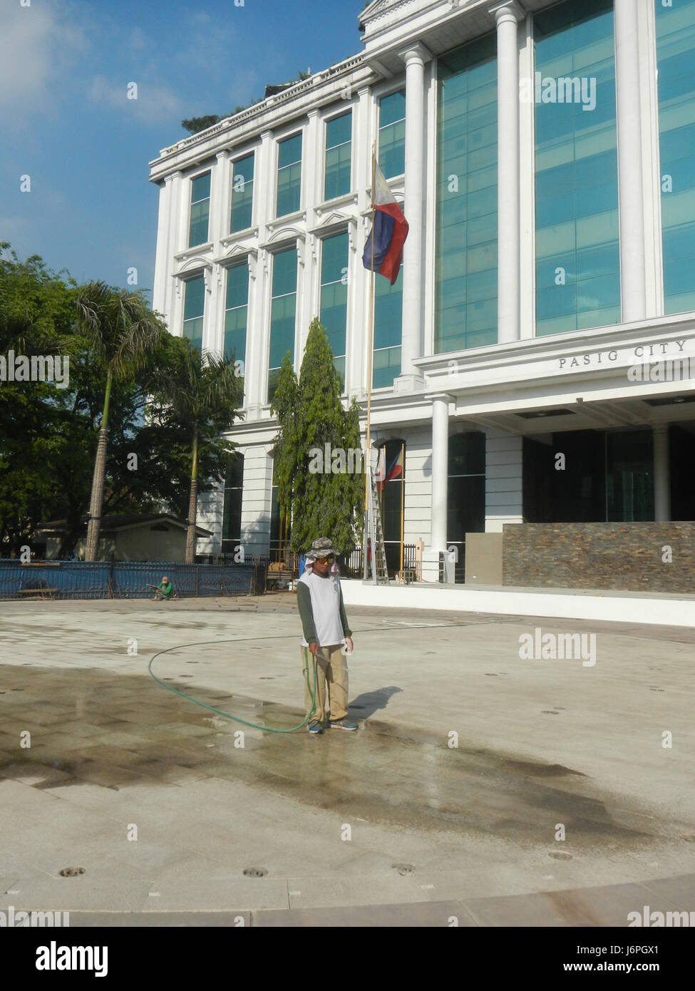 A photograph of the bicycle parking area at the Pasig City Hall ...