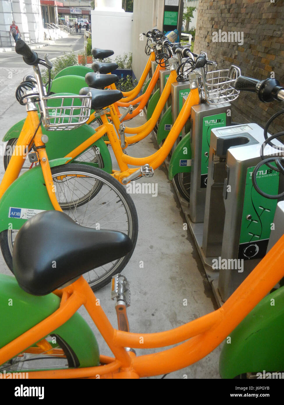 This title refers to the designated bicycle parking area located in the ...