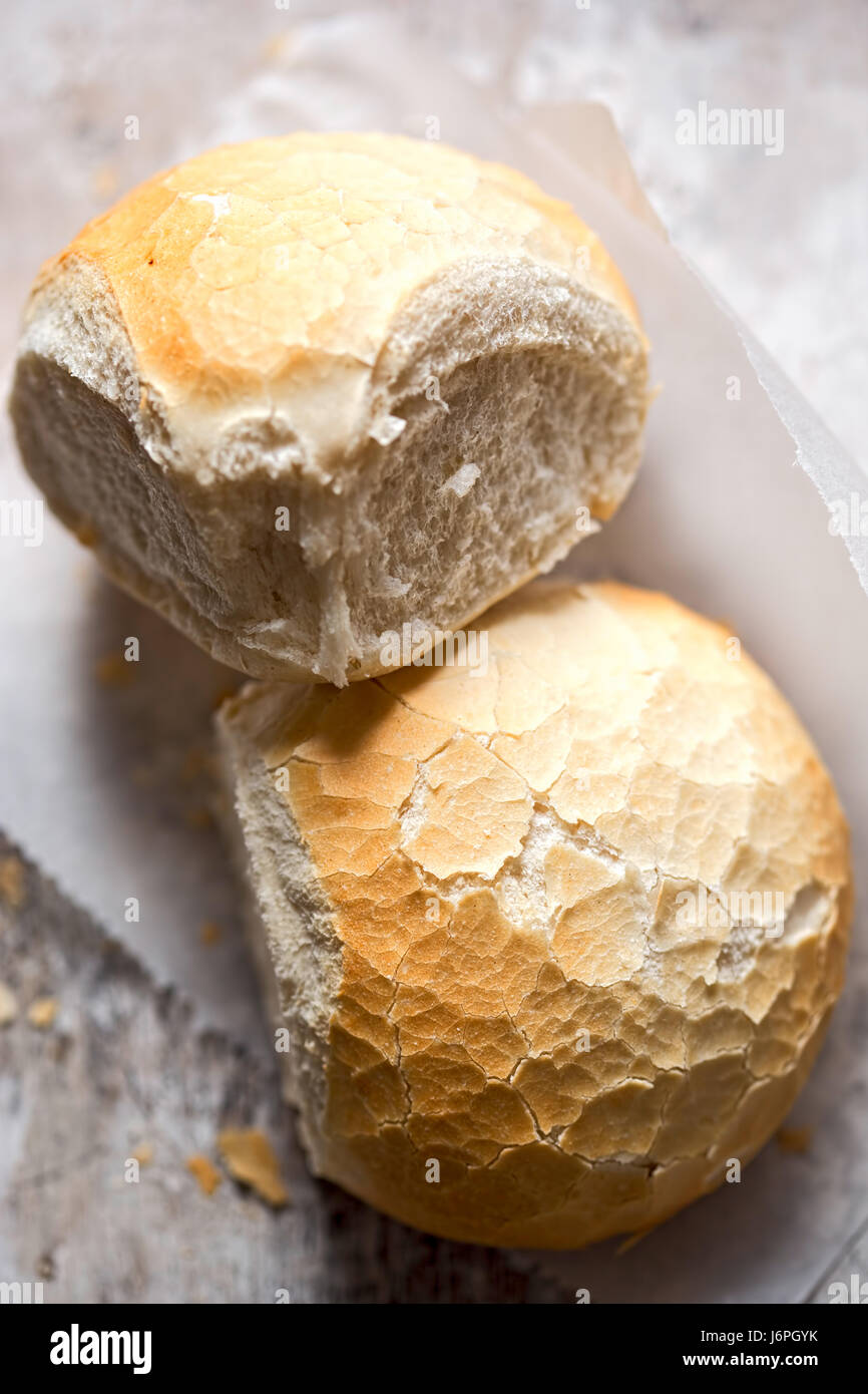 Two fresh crusty rolls Stock Photo - Alamy