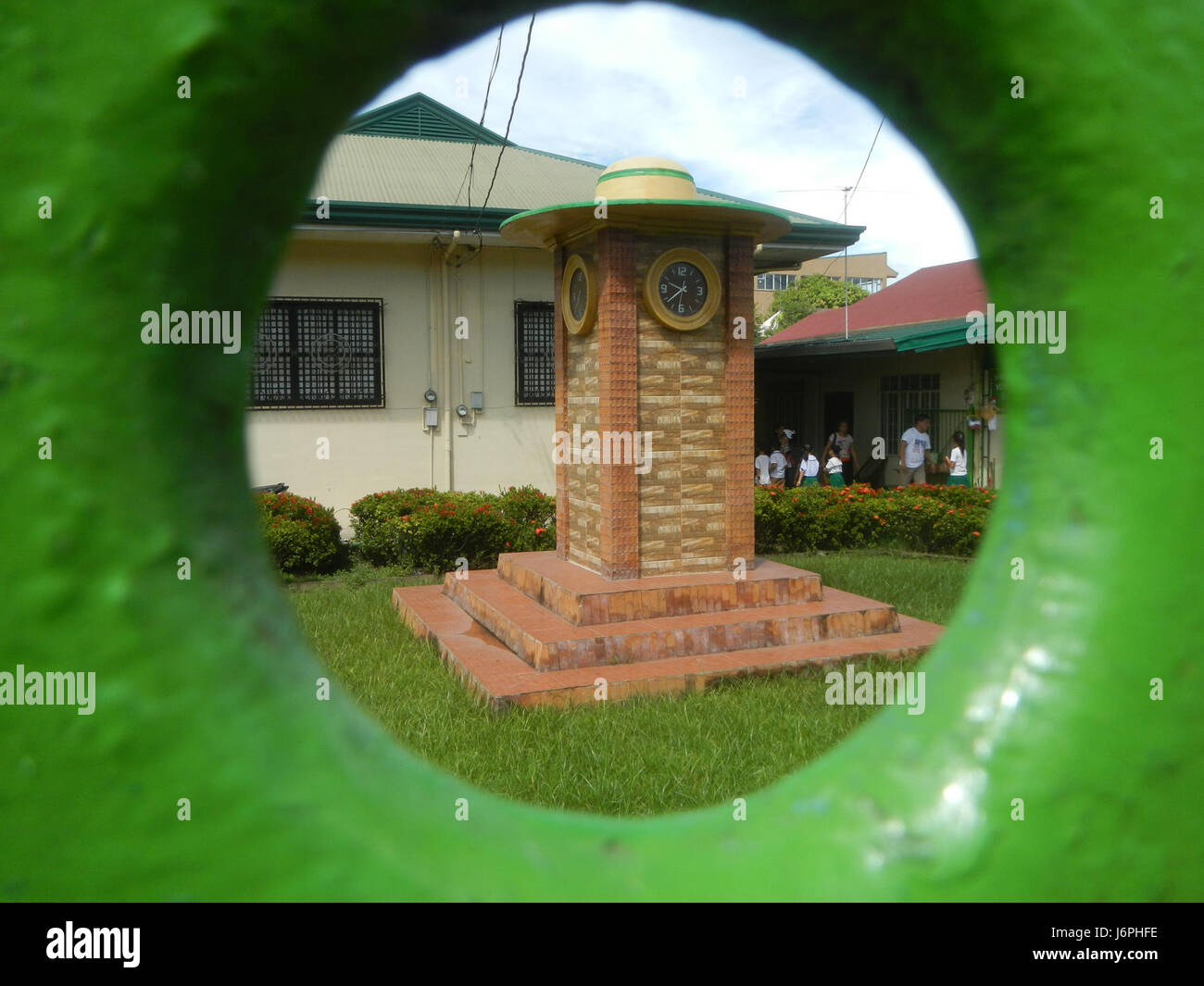 This image shows the sundial located at Baliuag North Elementary School ...