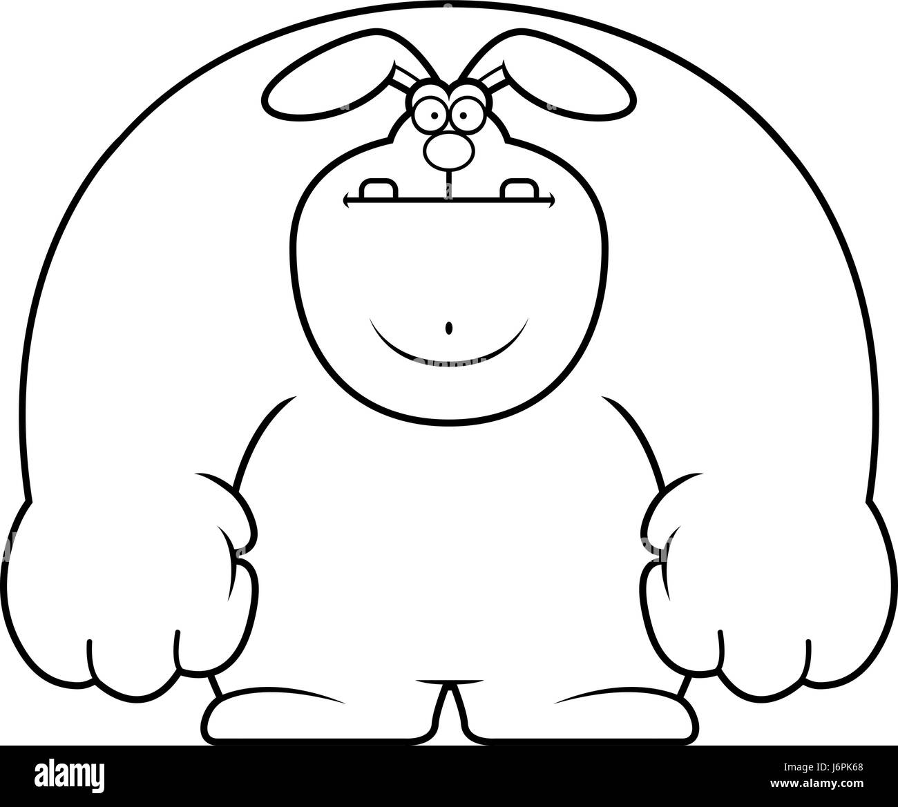 A cartoon illustration of a rabbit standing Stock Vector Image & Art ...