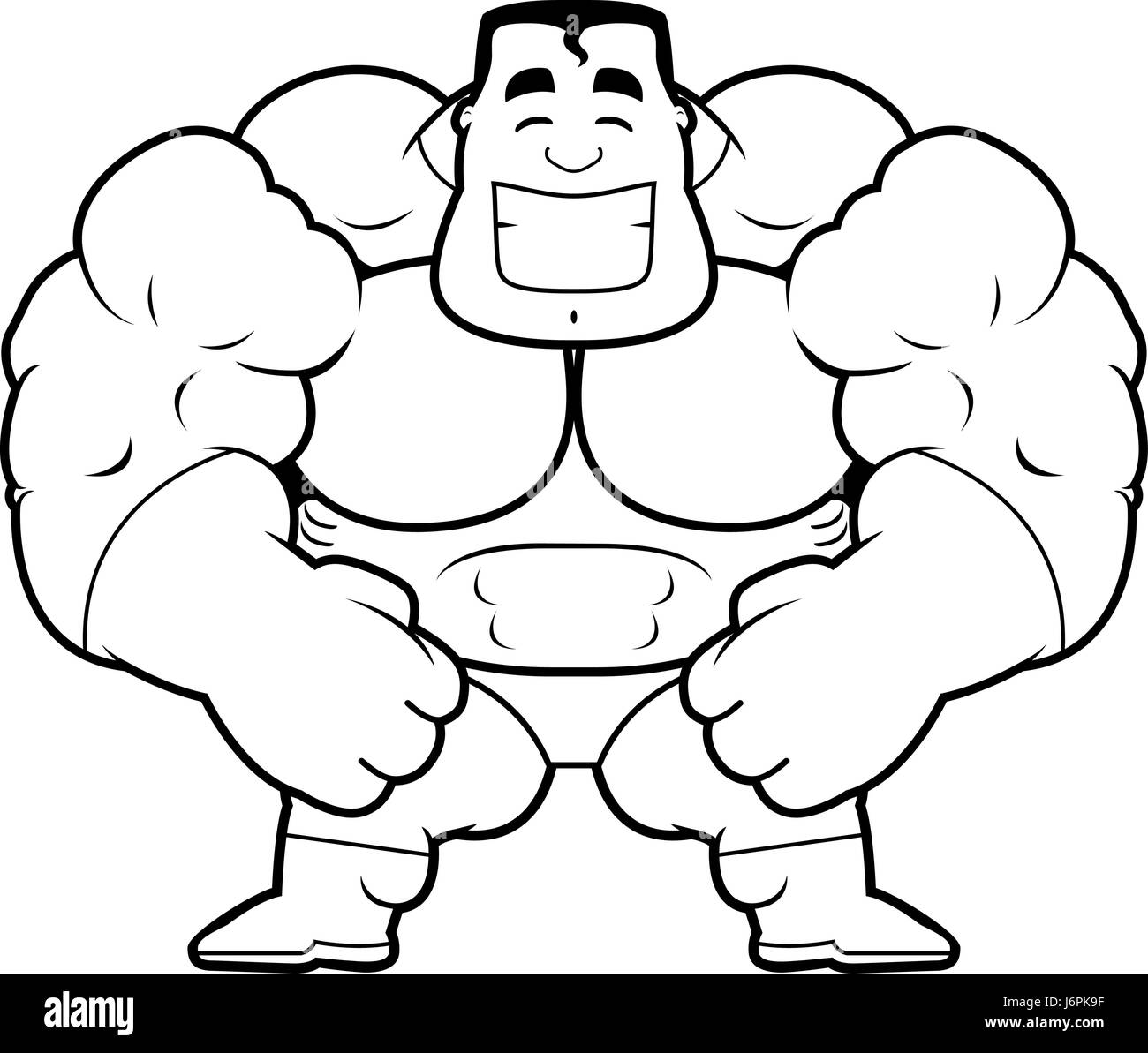 A cartoon illustration of a superhero flexing Stock Vector Image & Art ...