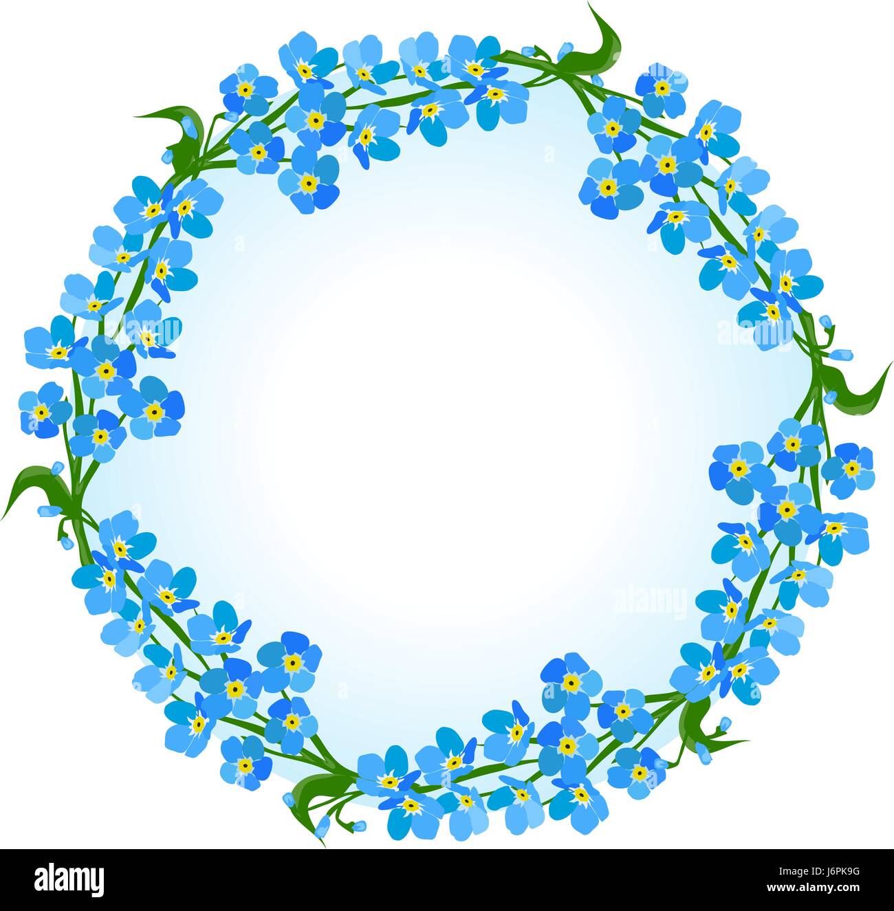 Vector blue forget flowers Stock Vector Images - Alamy