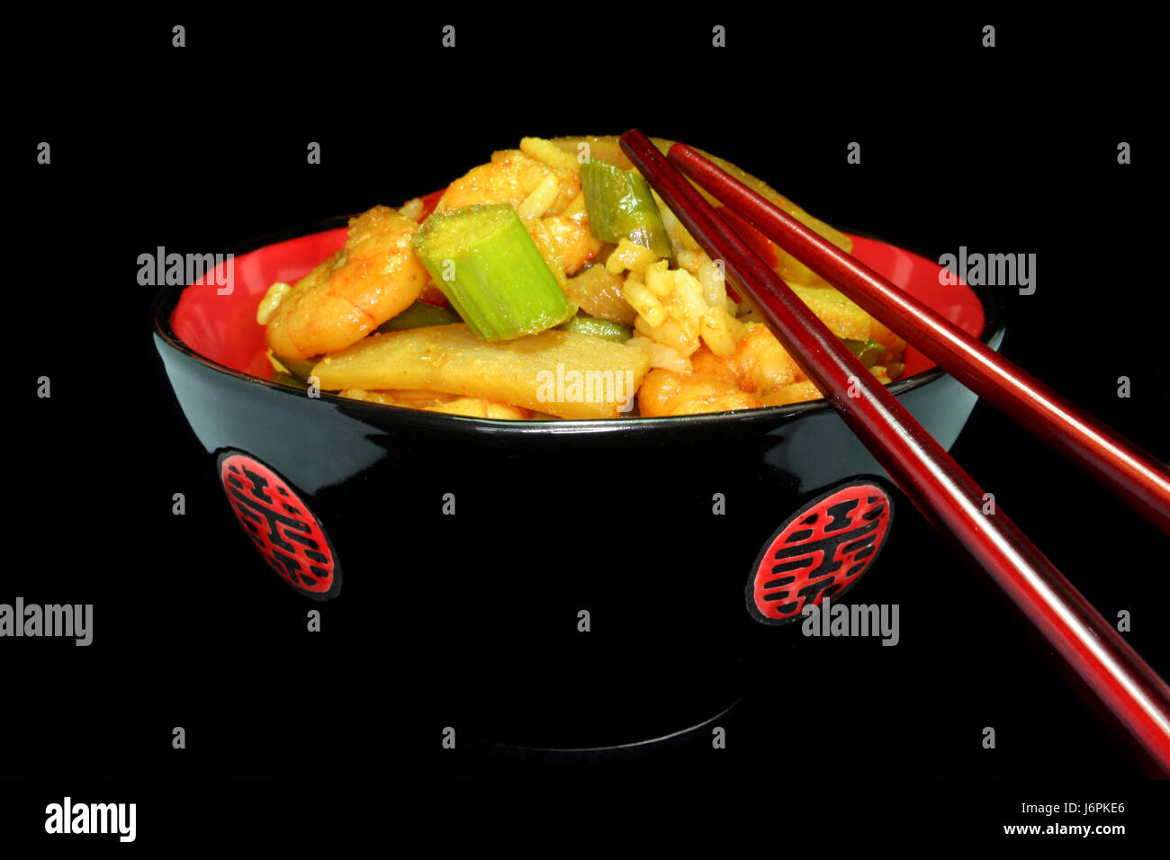 rice with asian shrimp Stock Photo - Alamy