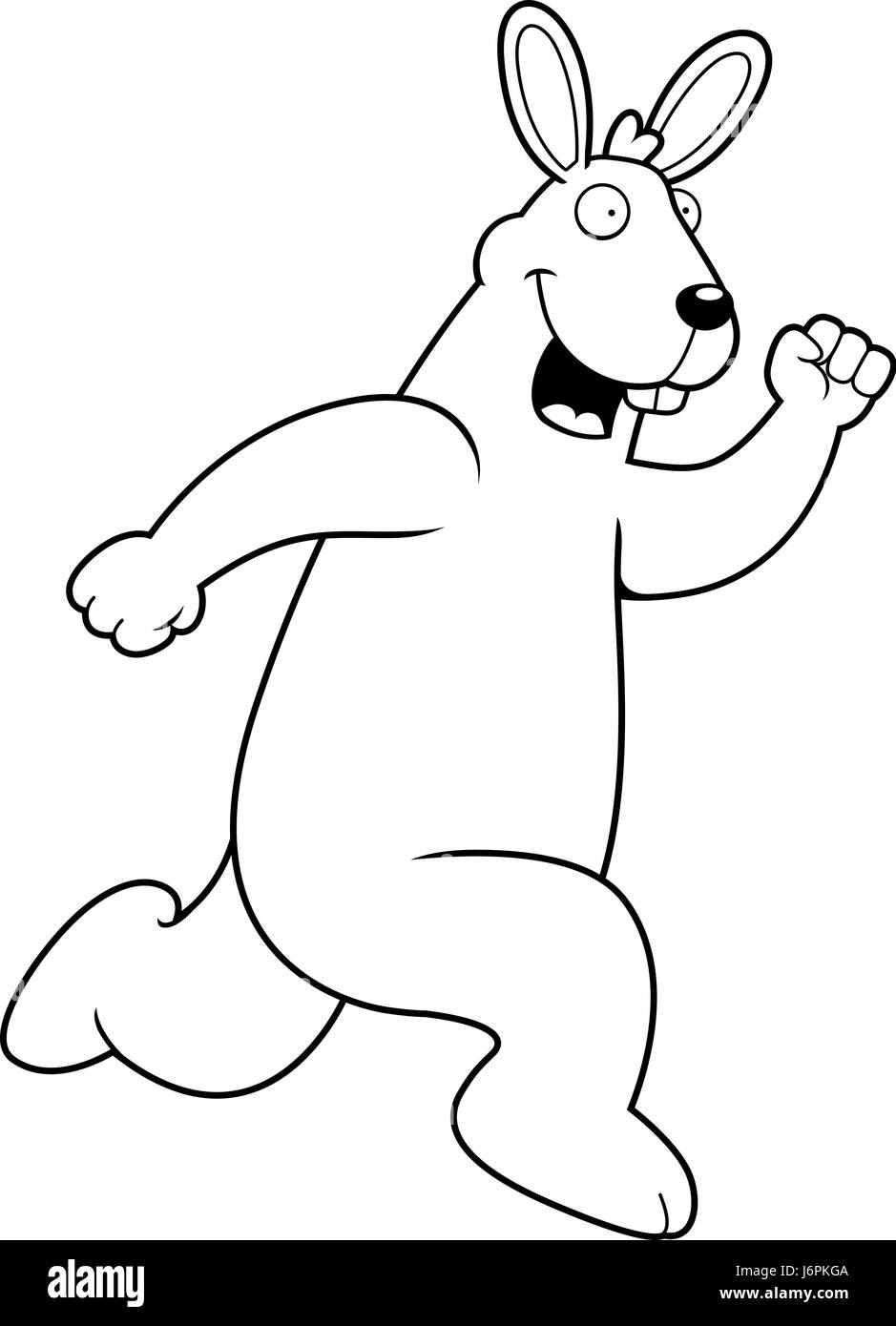 A happy cartoon rabbit running and smiling Stock Vector Image & Art - Alamy