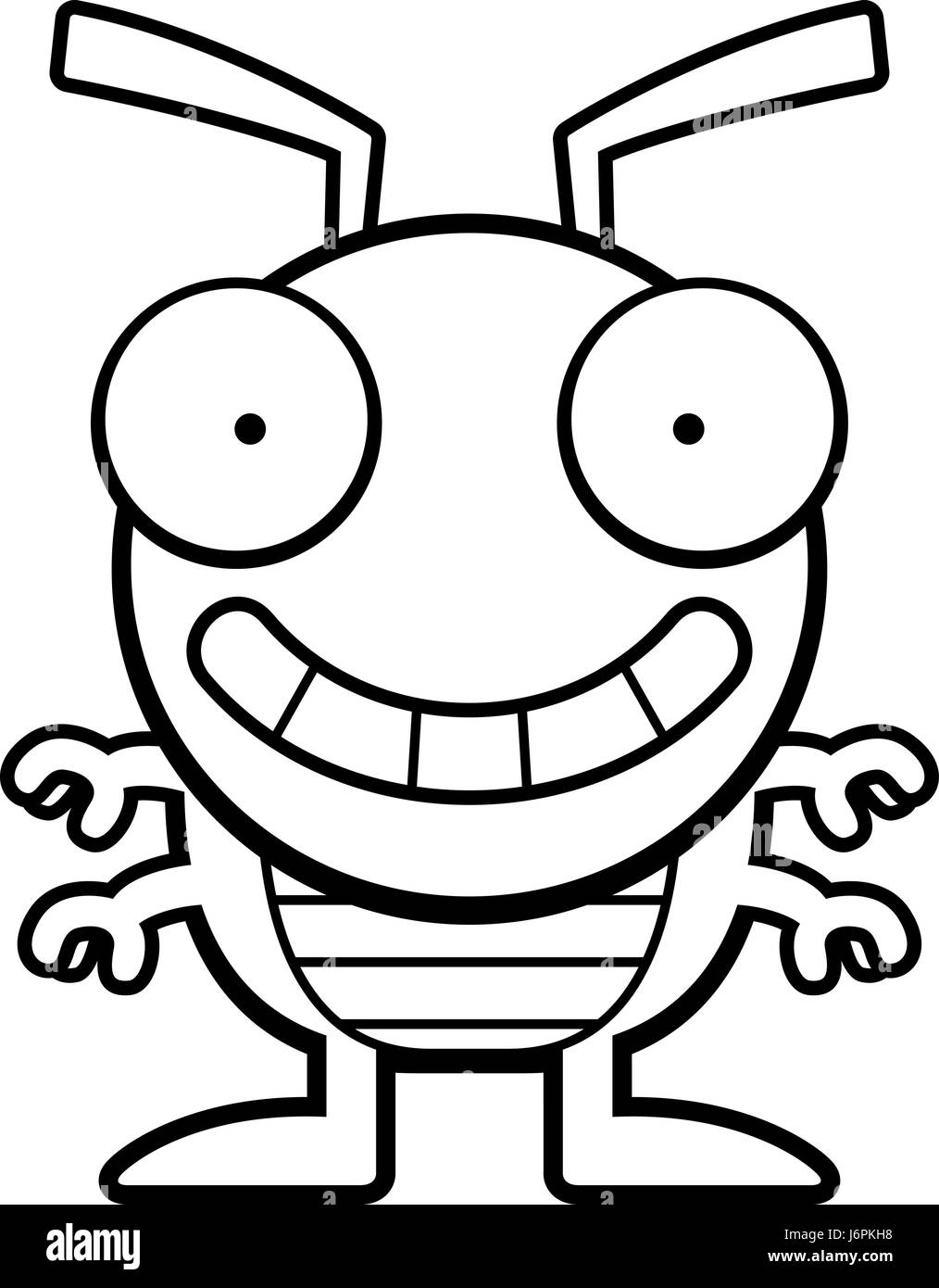 A cartoon little orange bug standing and smiling Stock Vector Image ...