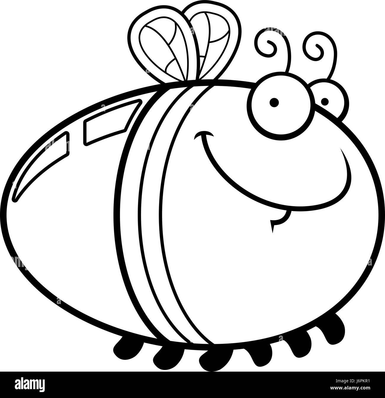 A cartoon illustration of a firefly looking happy Stock Vector Image ...