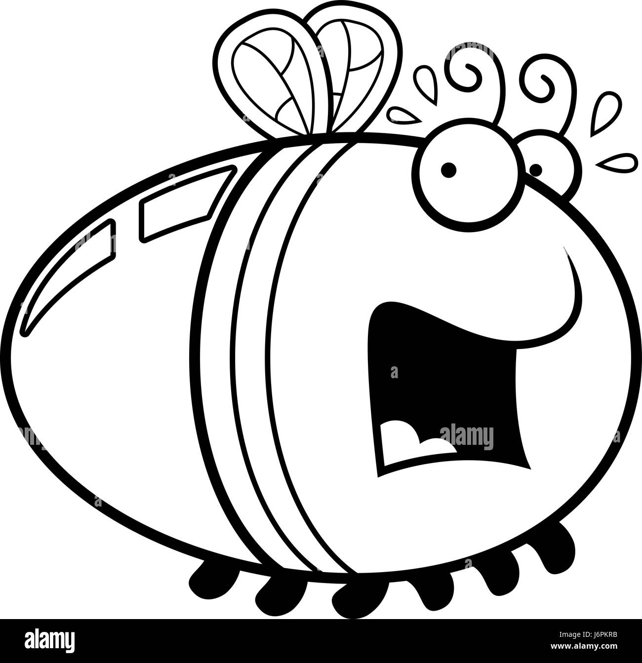 A cartoon illustration of a firefly looking scared Stock Vector Image ...