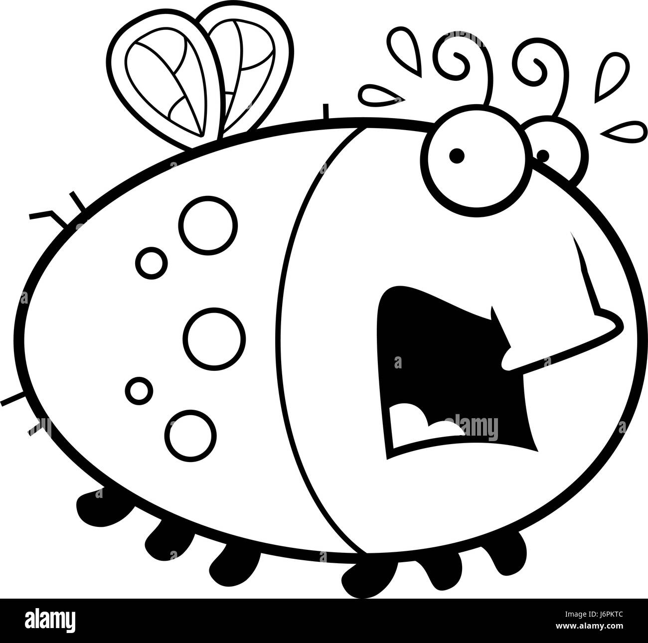 A cartoon illustration of a fly looking scared Stock Vector Image & Art ...