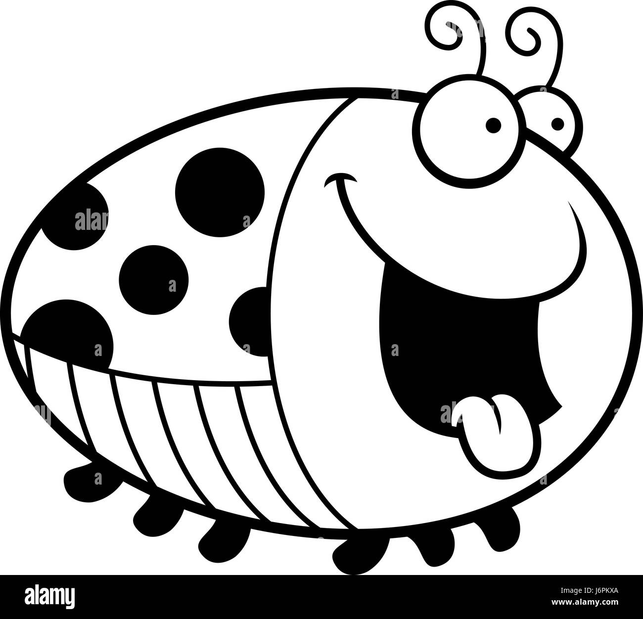 A cartoon illustration of a ladybug looking hungry Stock Vector Image ...