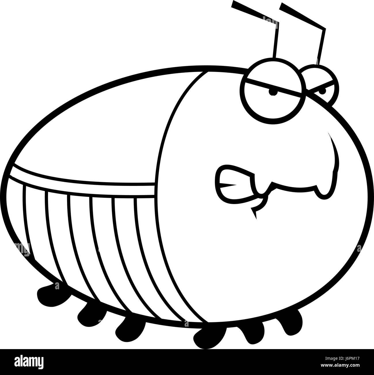 A cartoon illustration of a cockroach with an angry expression Stock ...