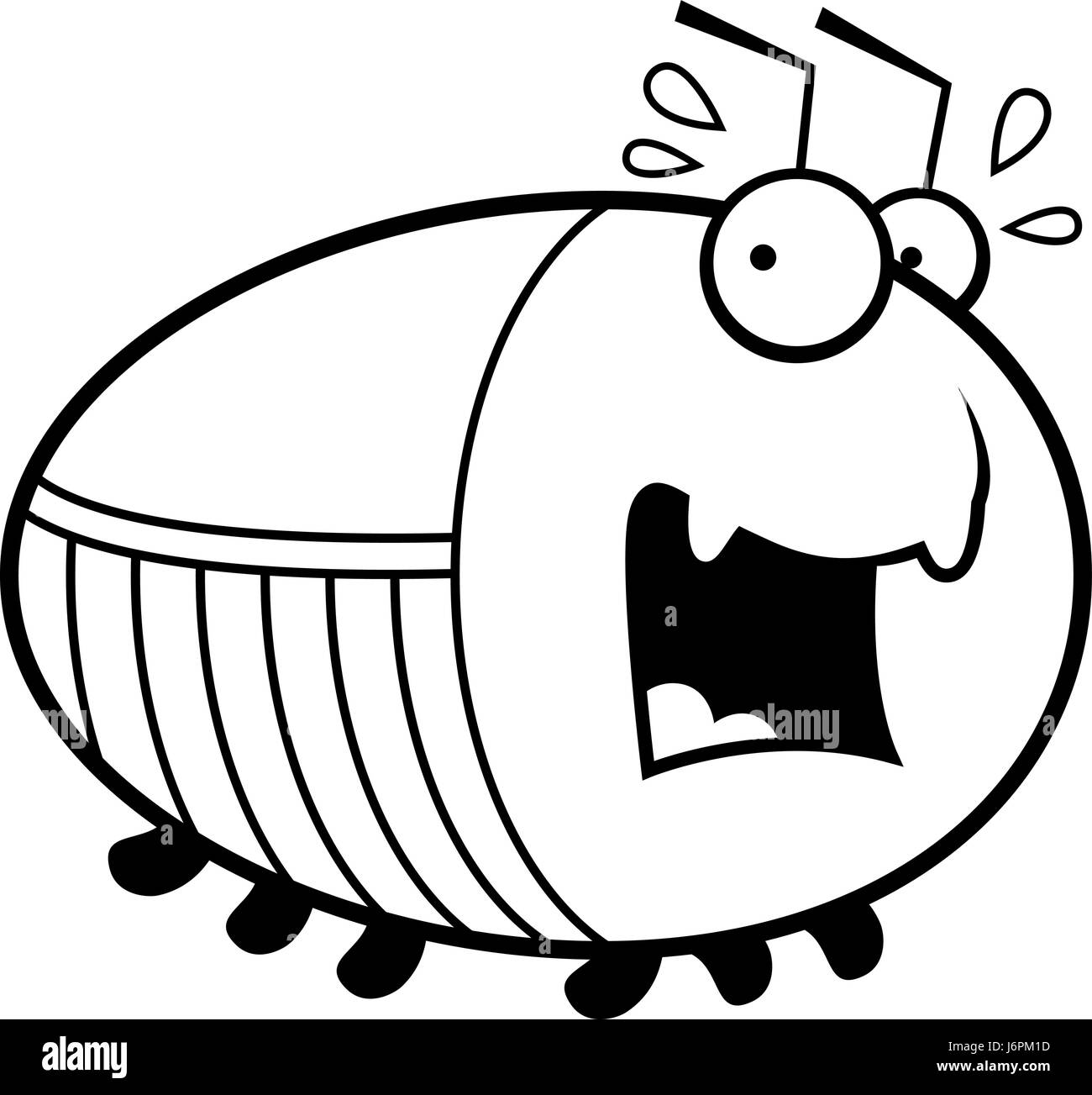 A cartoon illustration of a cockroach looking scared Stock Vector Image ...