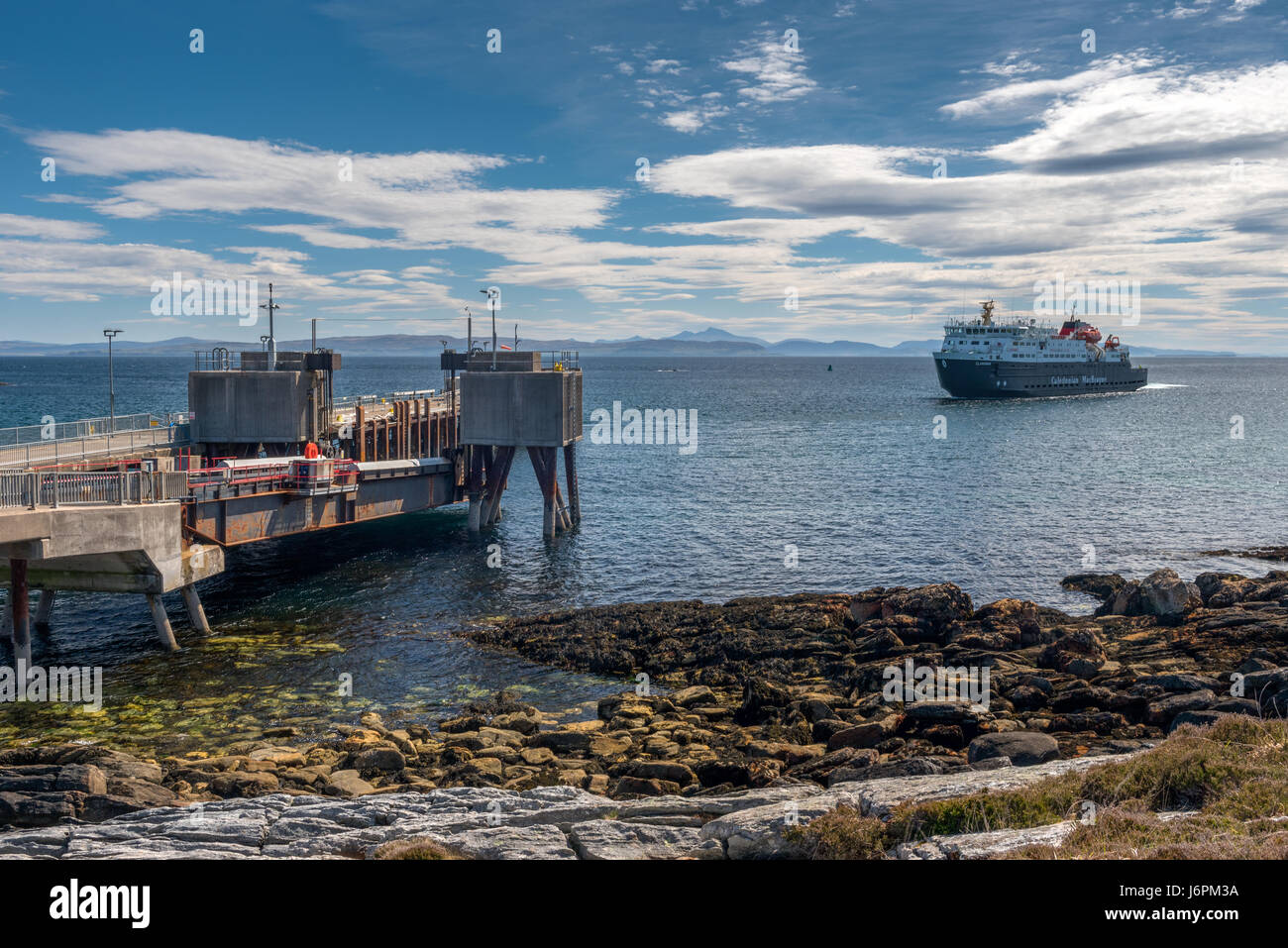 The M.V.Clansman arriving at the Isle of Coll Scotland Stock Photo - Alamy