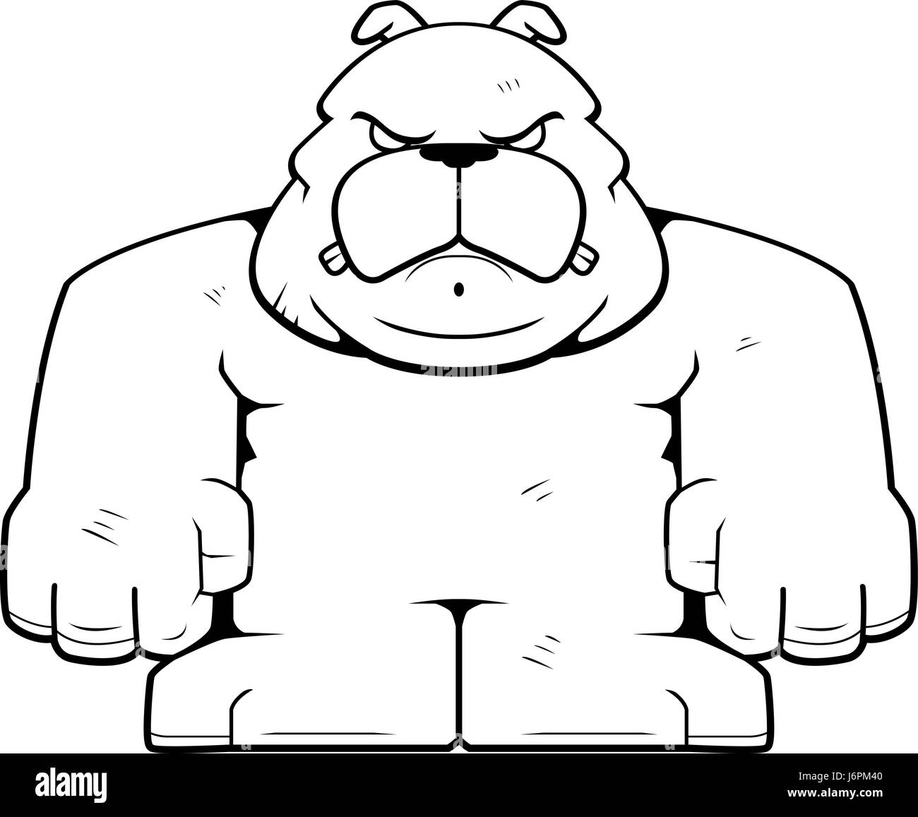 A cartoon big bulldog with an angry expression Stock Vector Image & Art ...