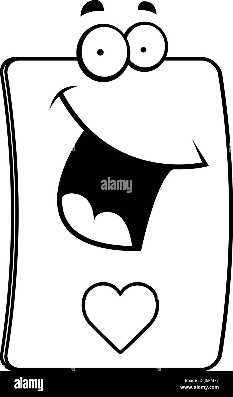 A cartoon heart card smiling and happy Stock Vector Image & Art - Alamy