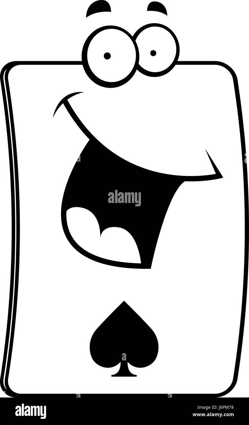 A cartoon spade card smiling and happy Stock Vector Image & Art - Alamy