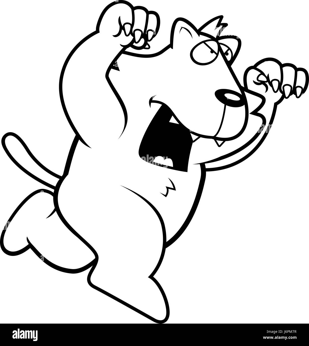 Angry Cartoon Cat Running