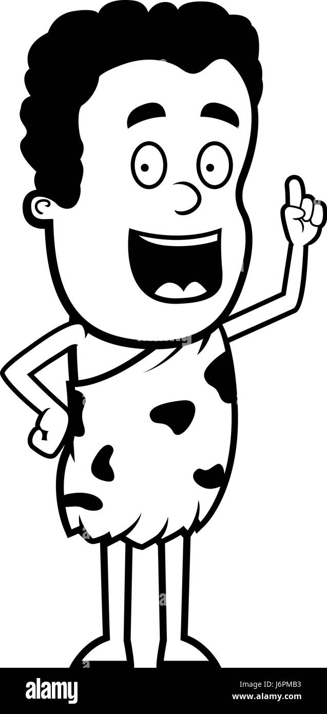 A happy cartoon caveman boy with an idea Stock Vector Image & Art - Alamy