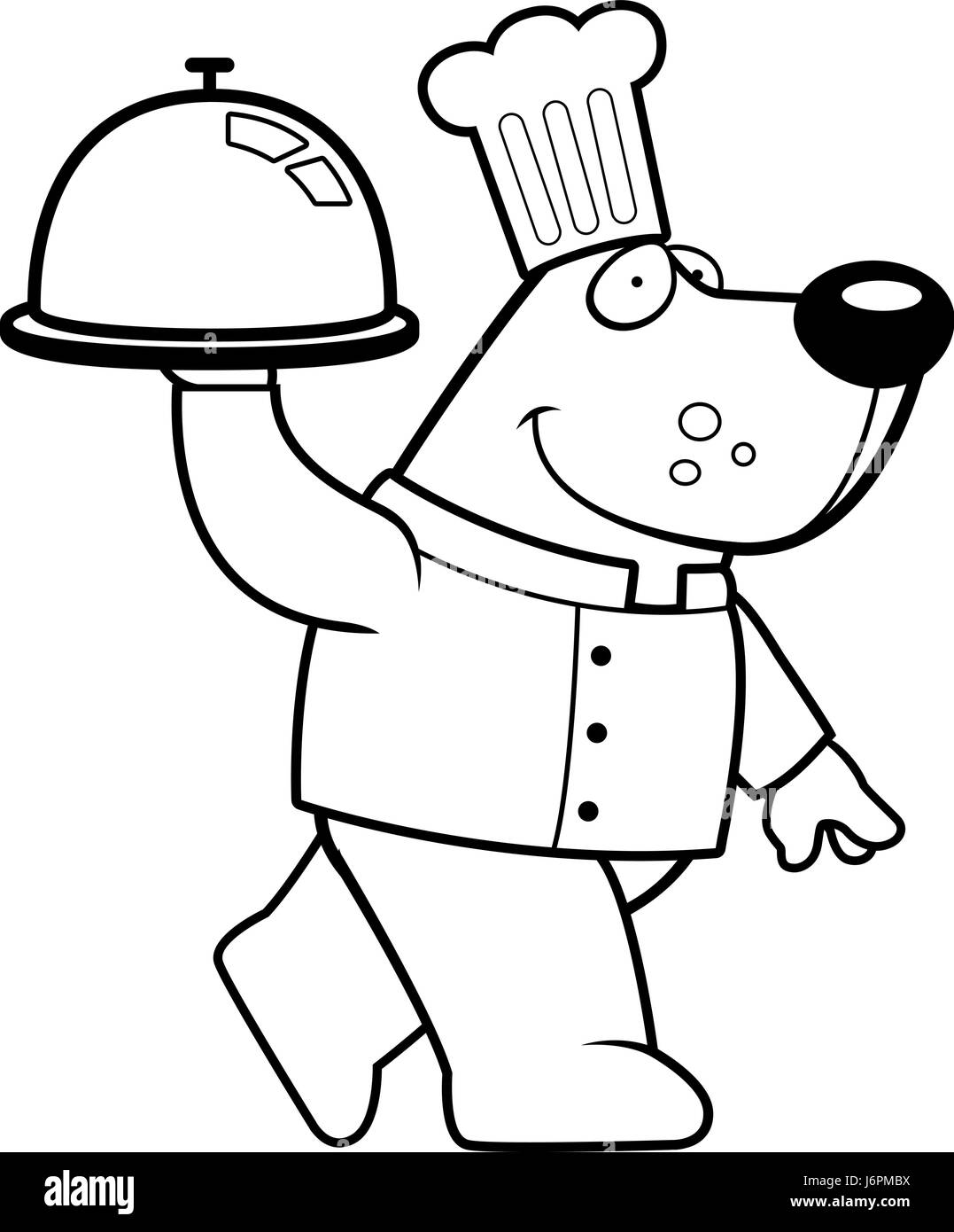 Cartoon chef bear smiling hi-res stock photography and images - Alamy