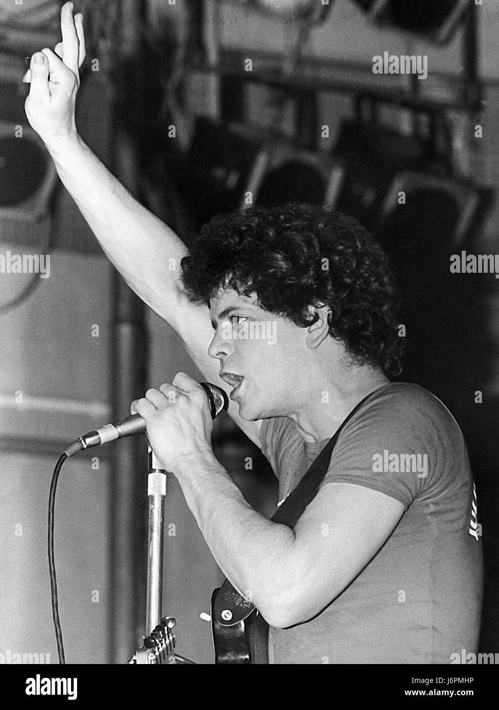 Lou Reed musician USA 1970 on stage in Stockholm Stock Photo - Alamy