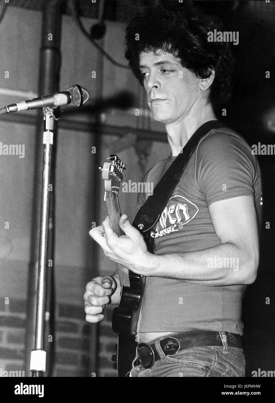 Lou Reed musician USA 1970 on stage in Stockholm Stock Photo - Alamy