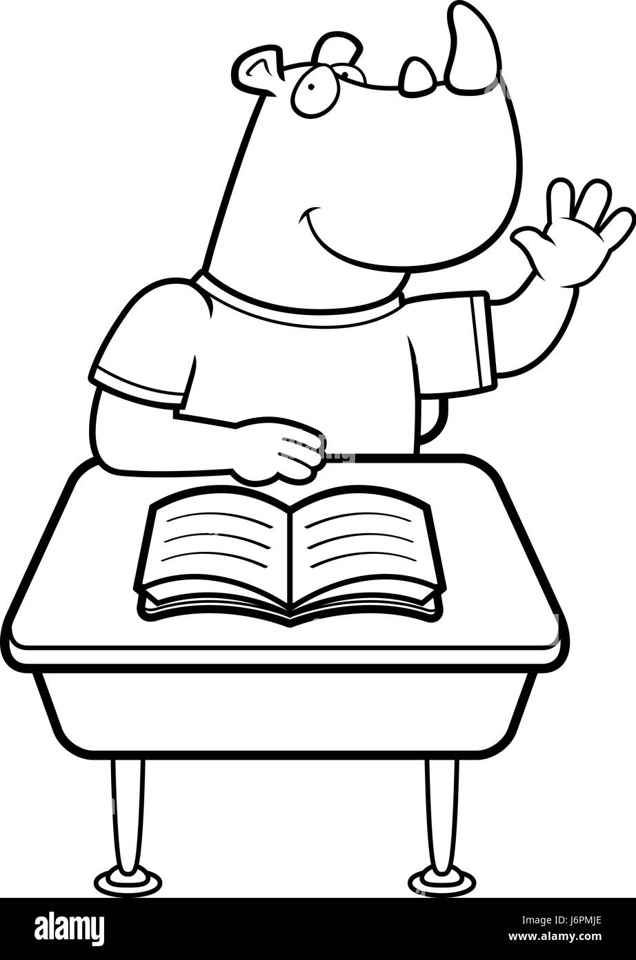 Student desk smiling Stock Vector Images - Alamy