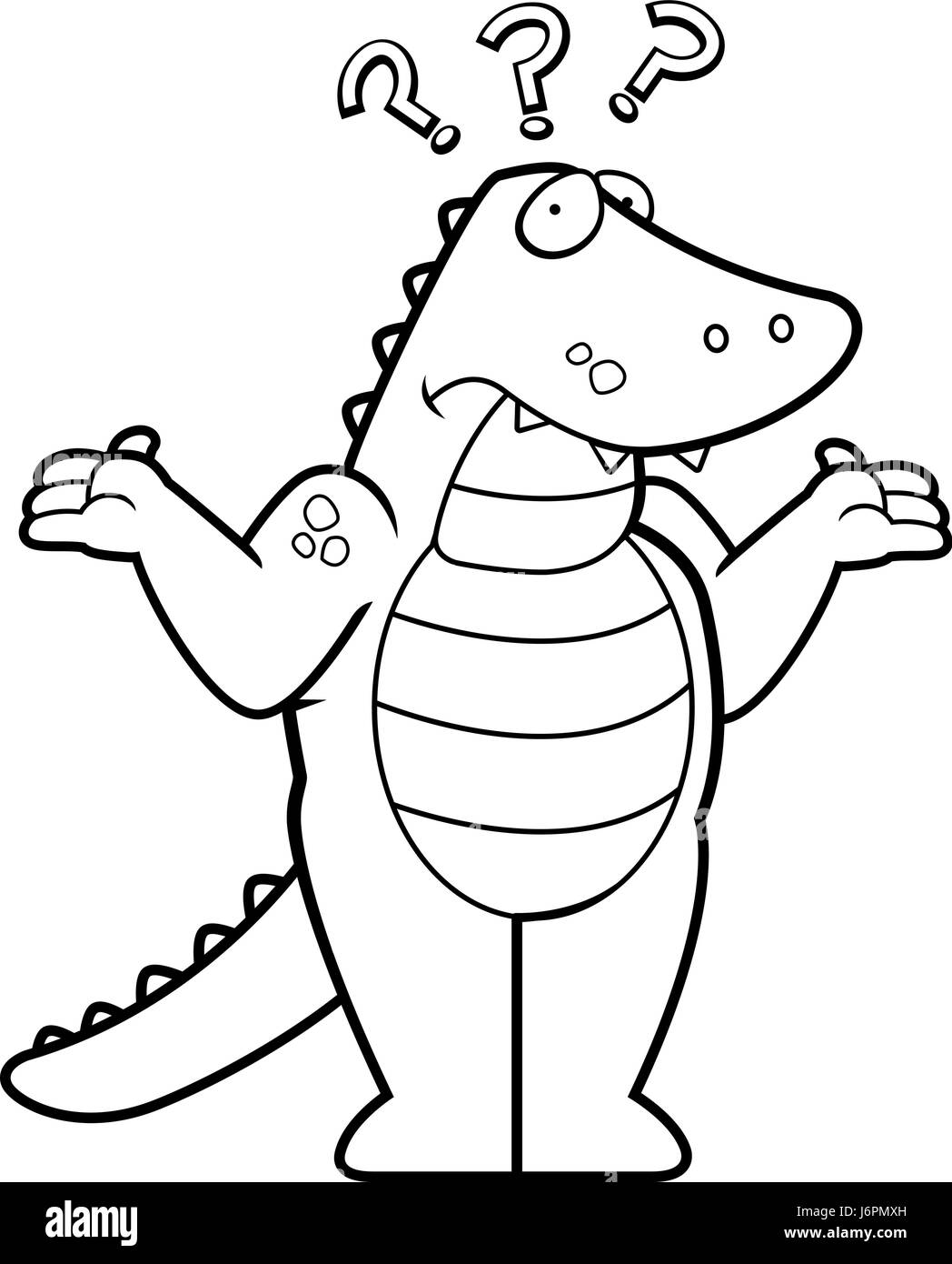 Gator alligator cartoon Black and White Stock Photos & Images - Alamy