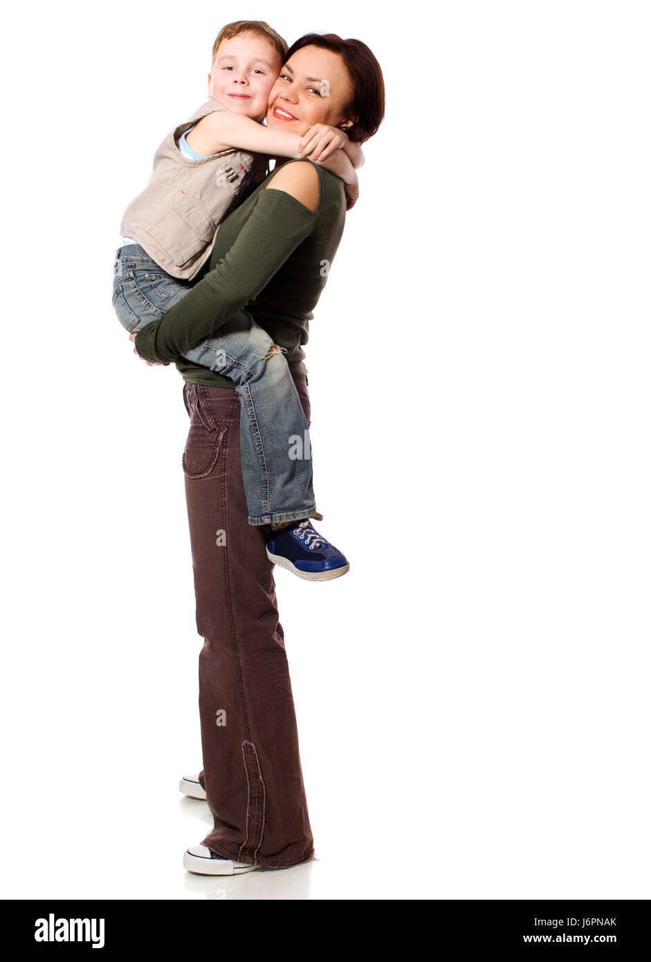 Boy playing mother Cut Out Stock Images & Pictures - Alamy