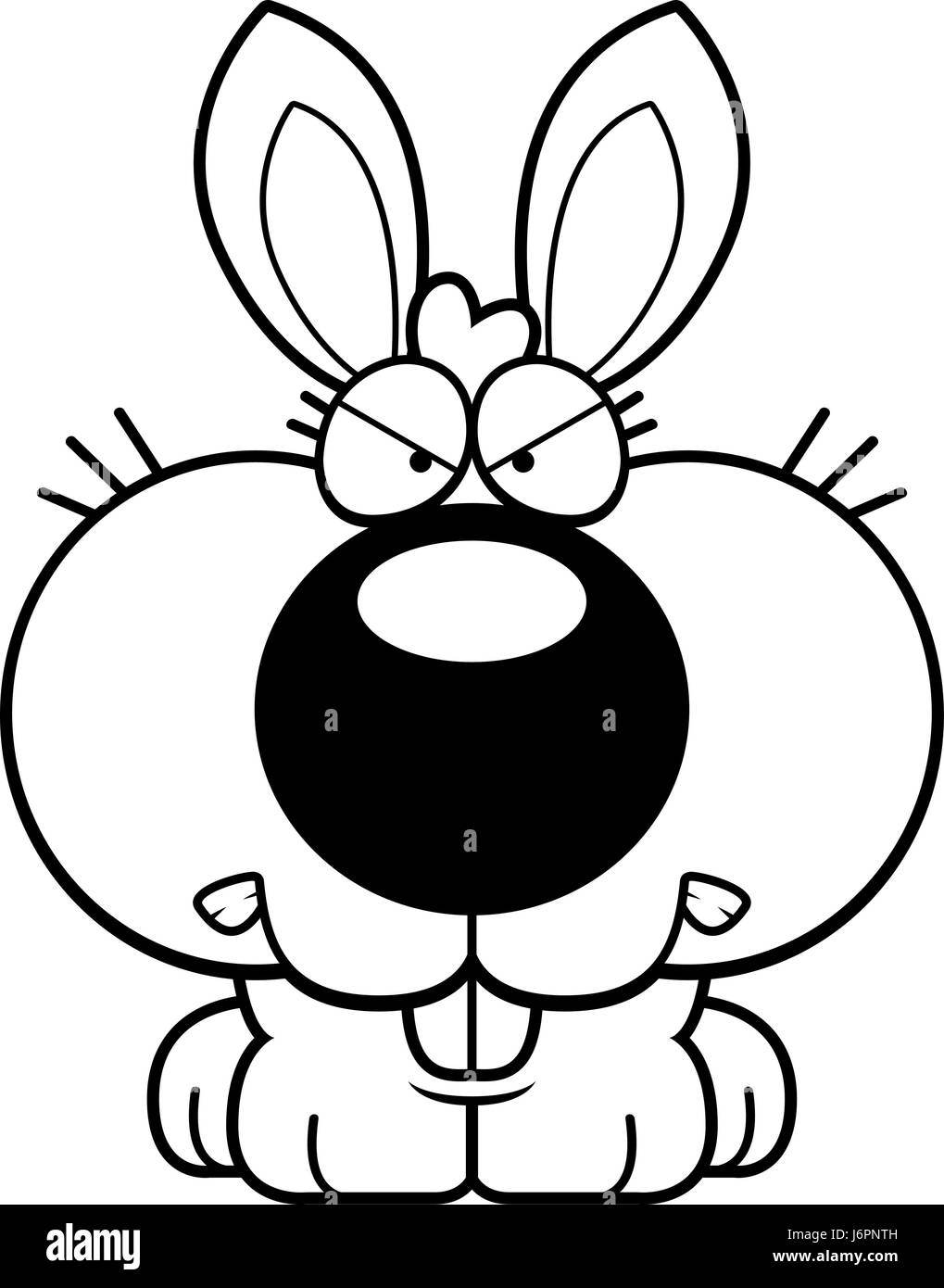 A cartoon bunny with an angry expression Stock Vector Image & Art - Alamy