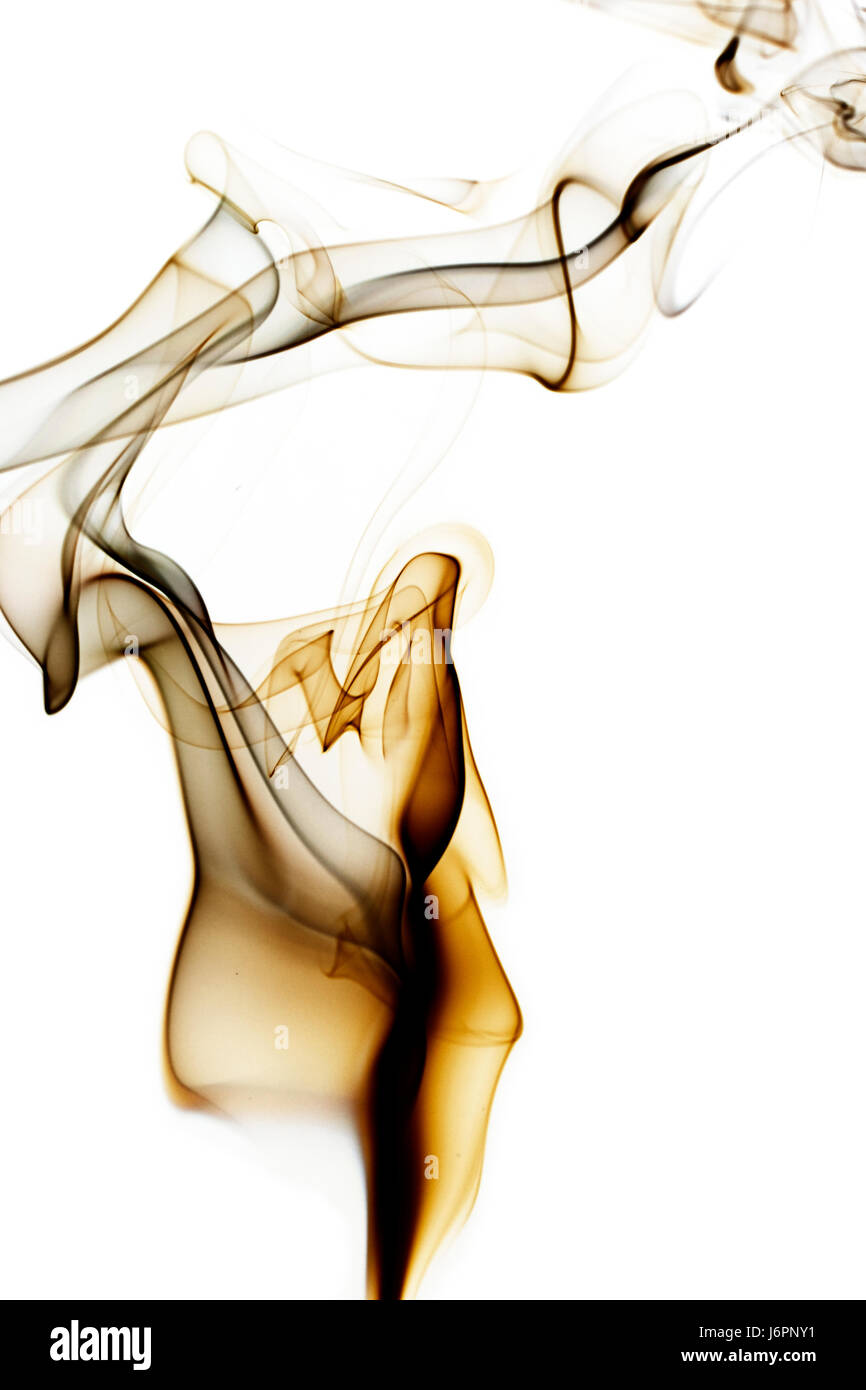 amber smoke against white Stock Photo - Alamy