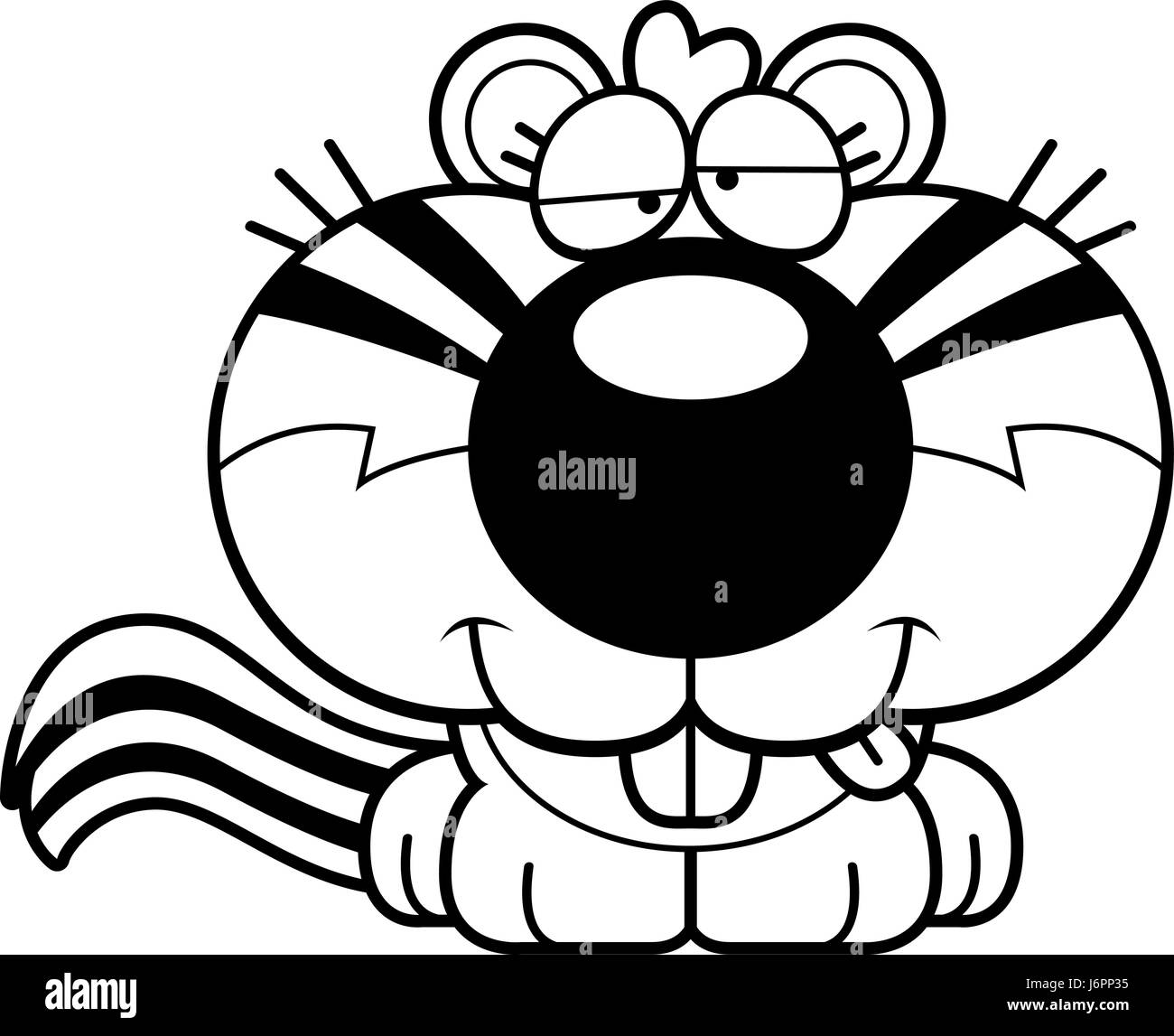 A cartoon illustration of a chipmunk with a goofy expression Stock ...