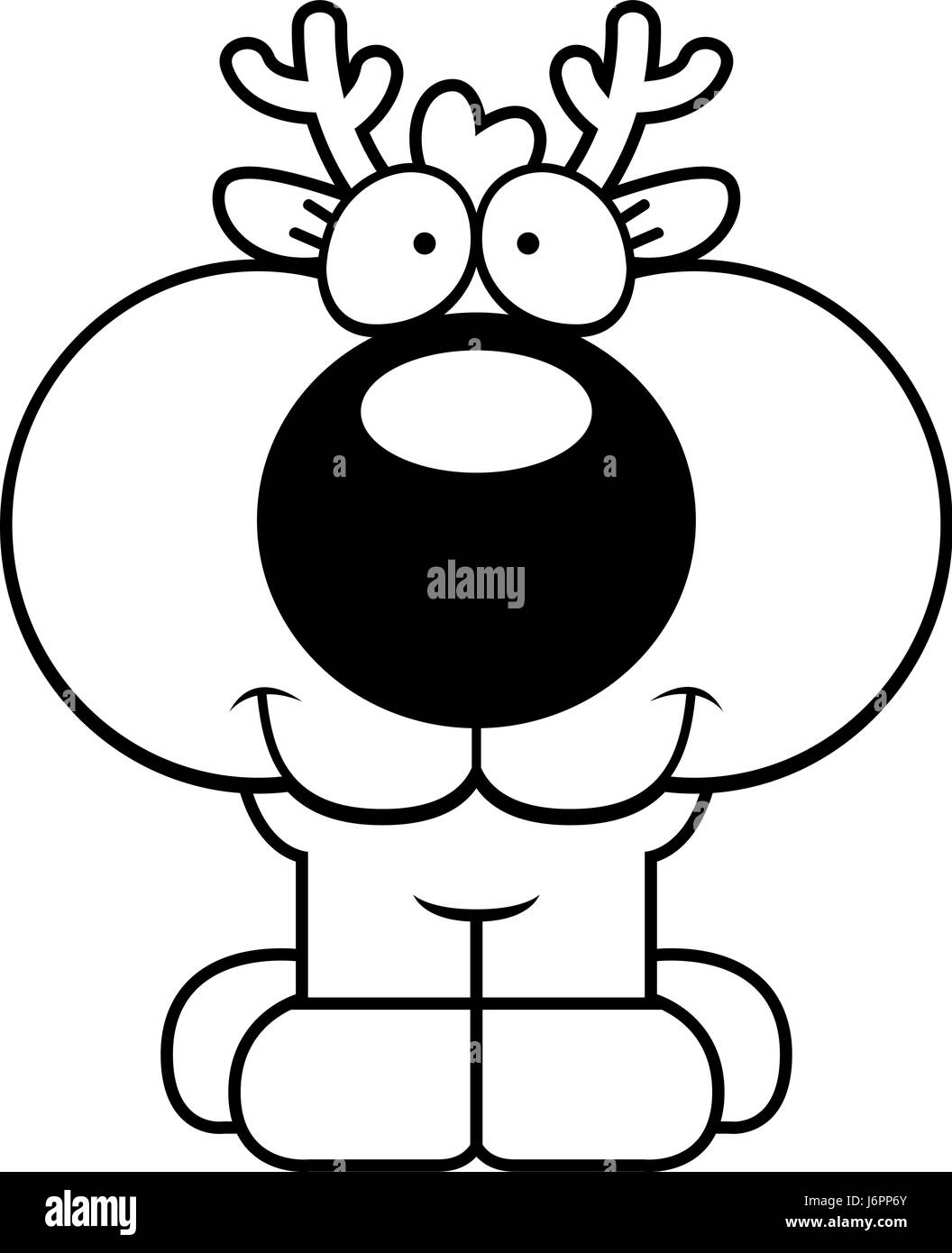 A cartoon deer happy and smiling Stock Vector Image & Art - Alamy