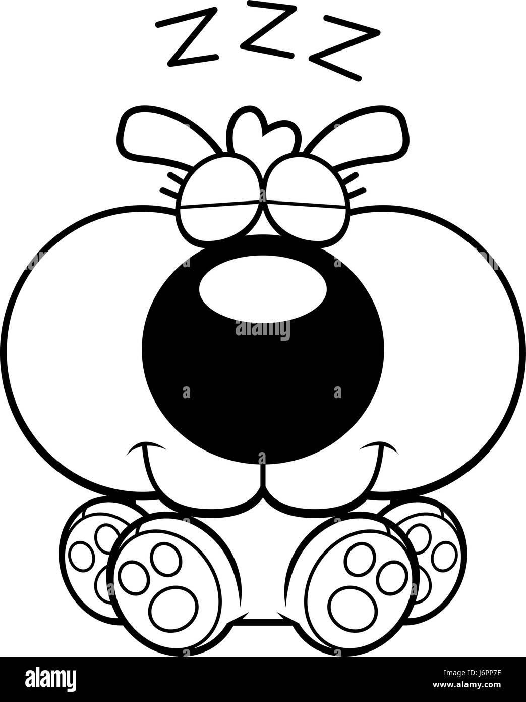 Dog taking nap Stock Vector Images - Alamy