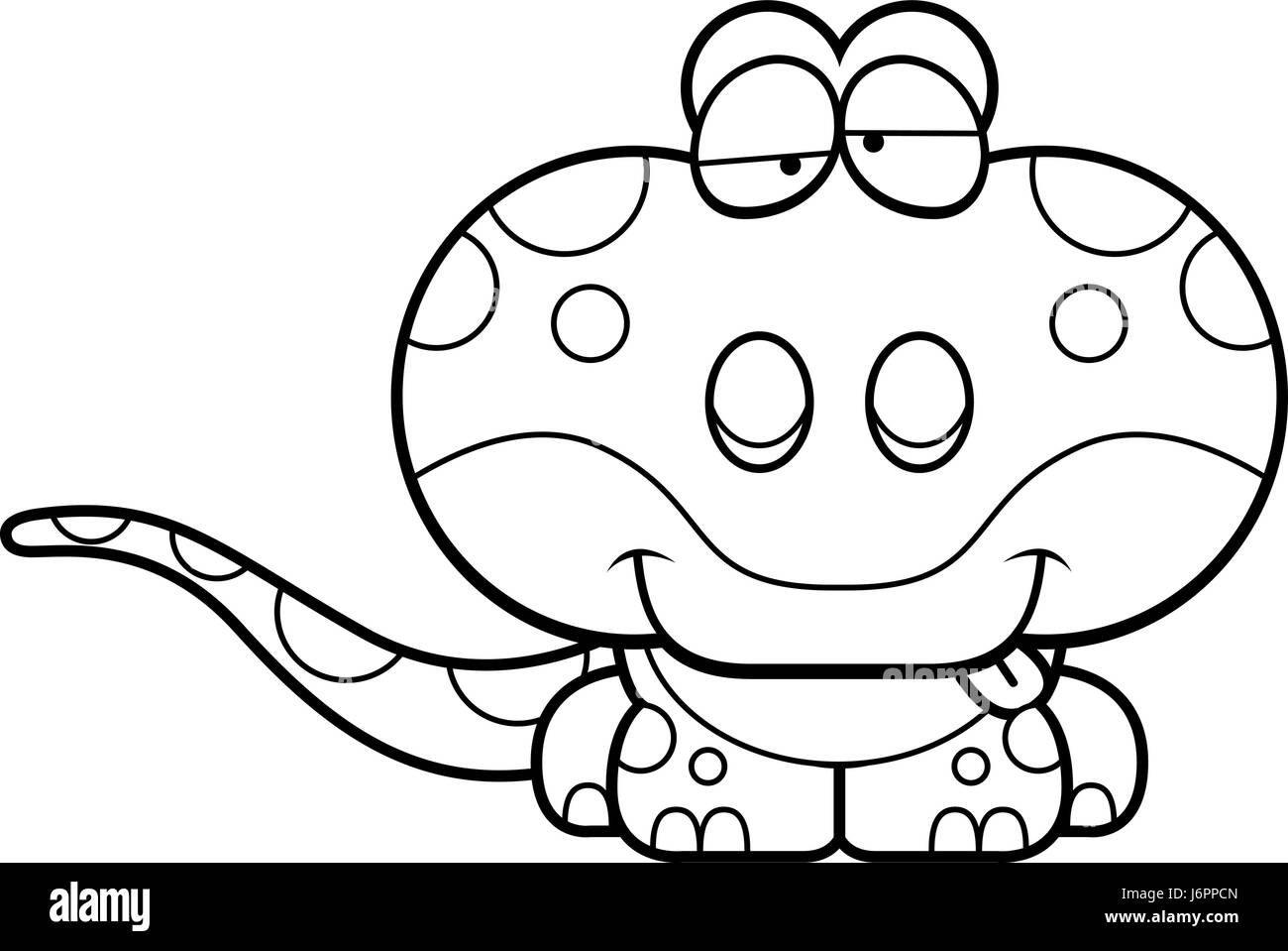 A cartoon illustration of a gecko with a goofy expression Stock Vector ...