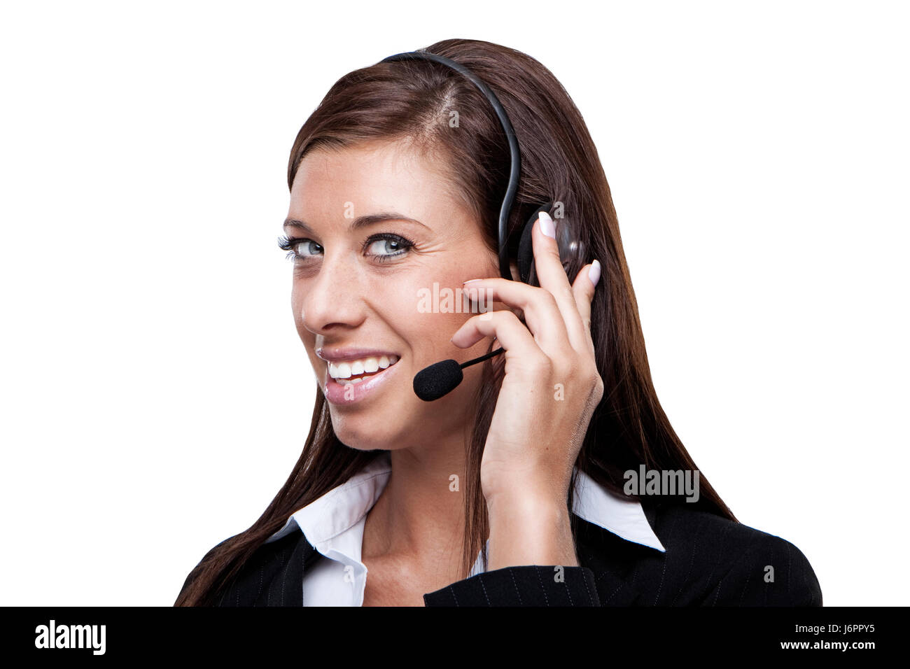 call assistant assistance help support aid backdrop background woman ...