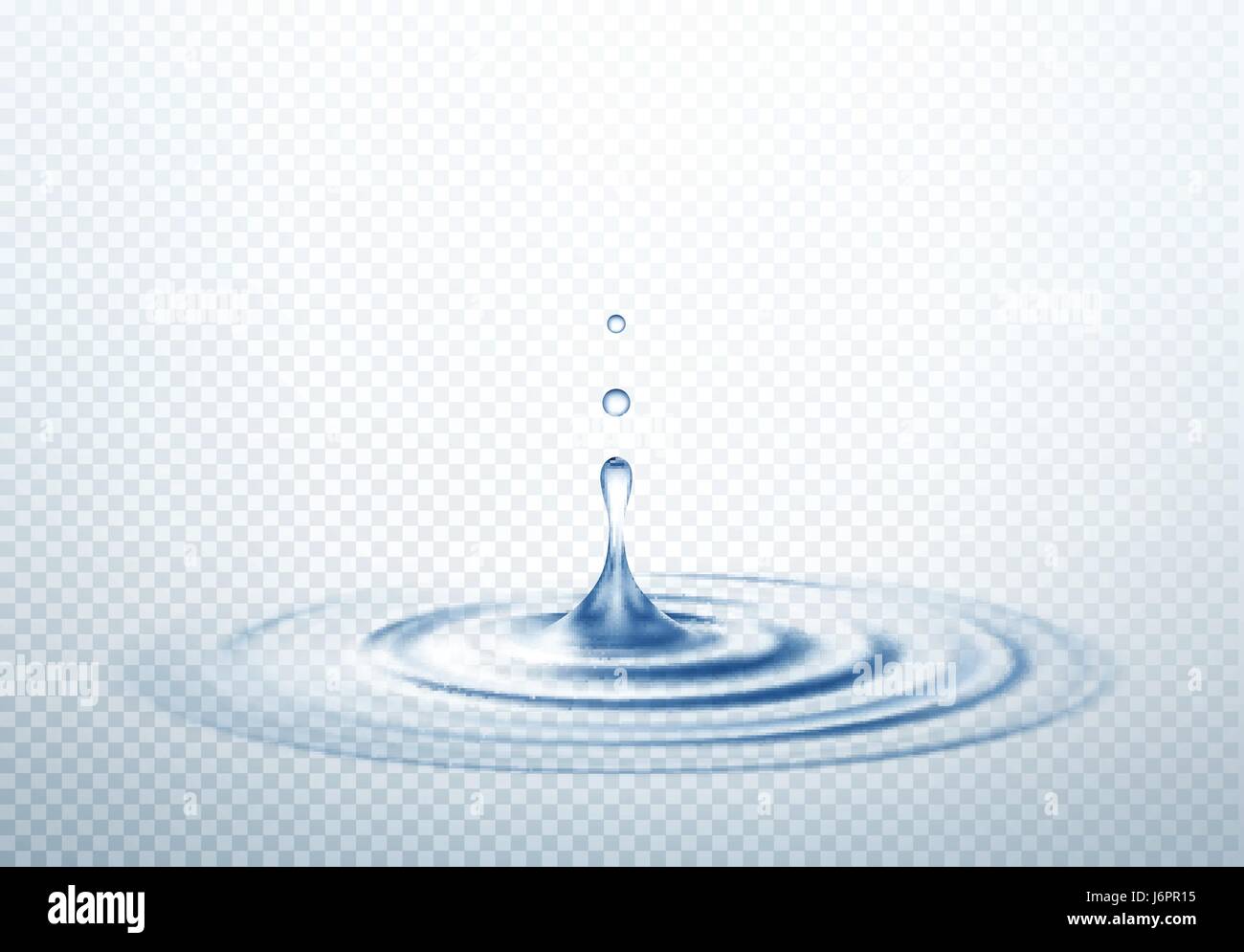 Realistic Transparent Drop and Circle Ripples isolated background ...