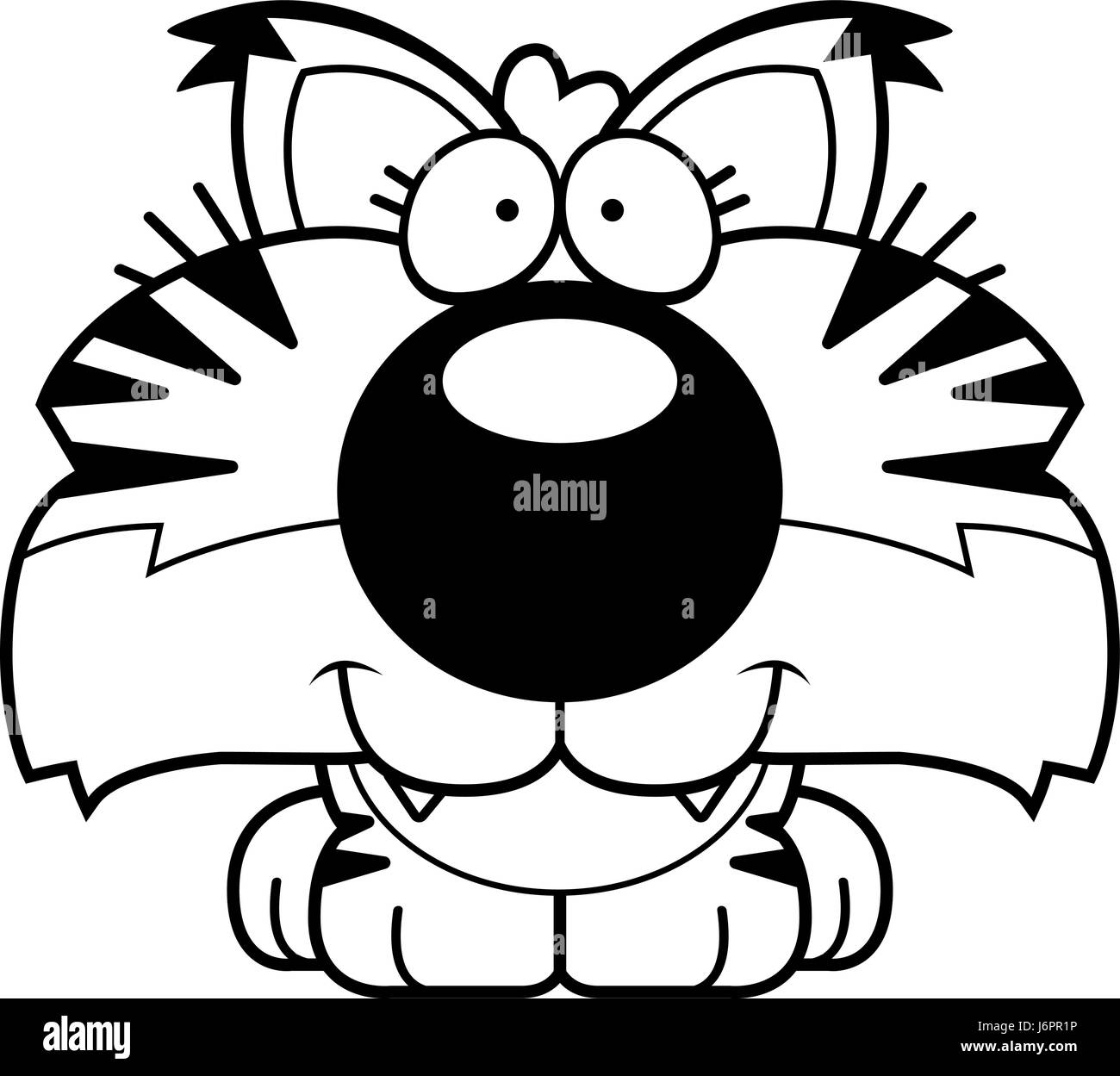 A cartoon lynx cub happy and smiling Stock Vector Image & Art - Alamy