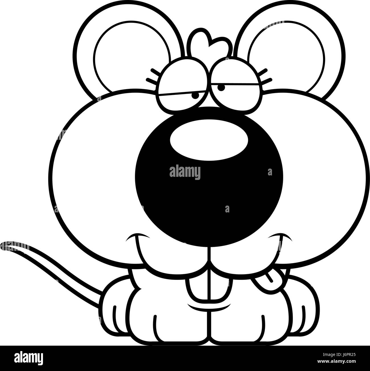 A cartoon illustration of a baby mouse with a goofy expression Stock ...