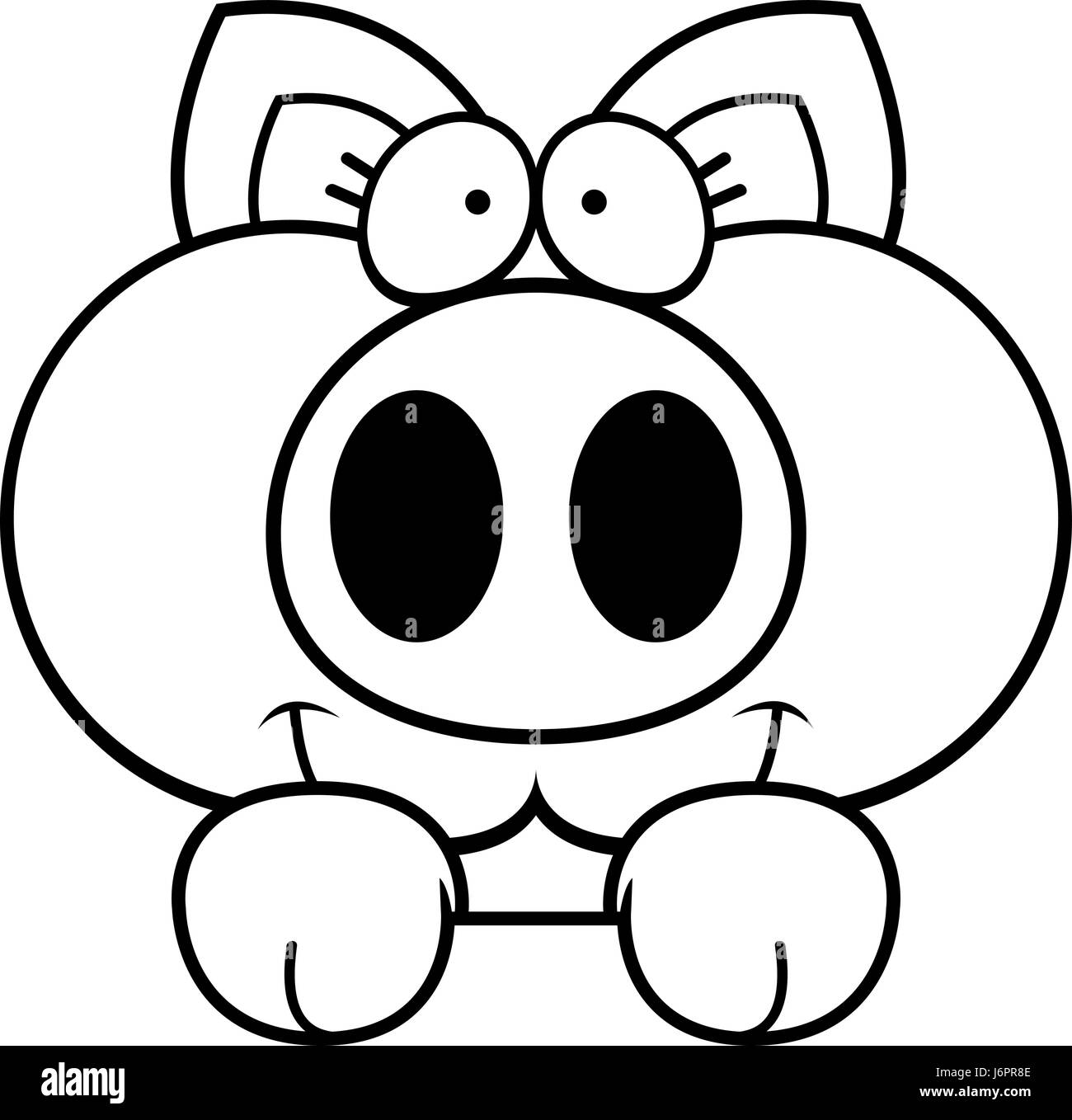 Pig peeking Stock Vector Images - Alamy