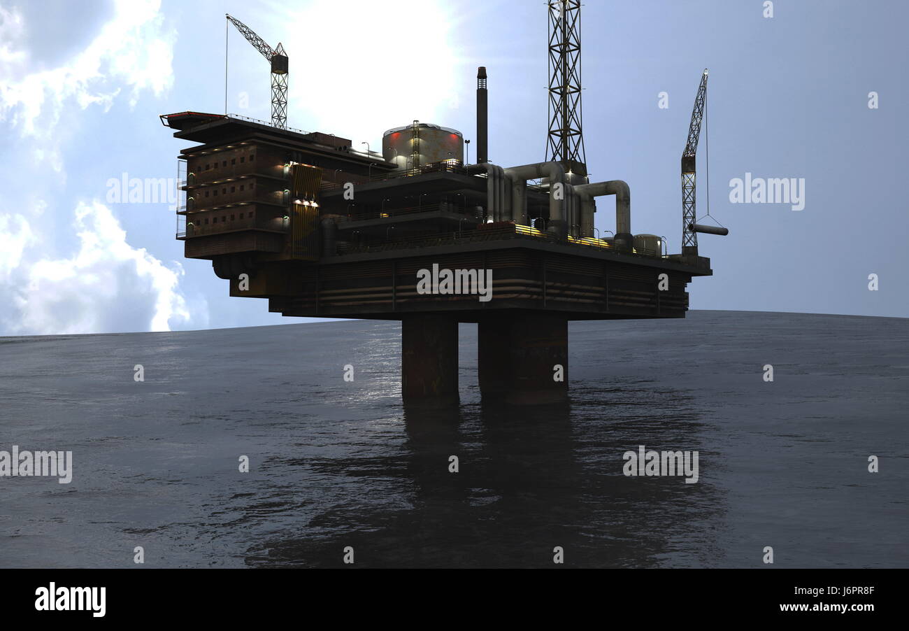 raw material natural disaster refinery crude oil oil rig strength force ...