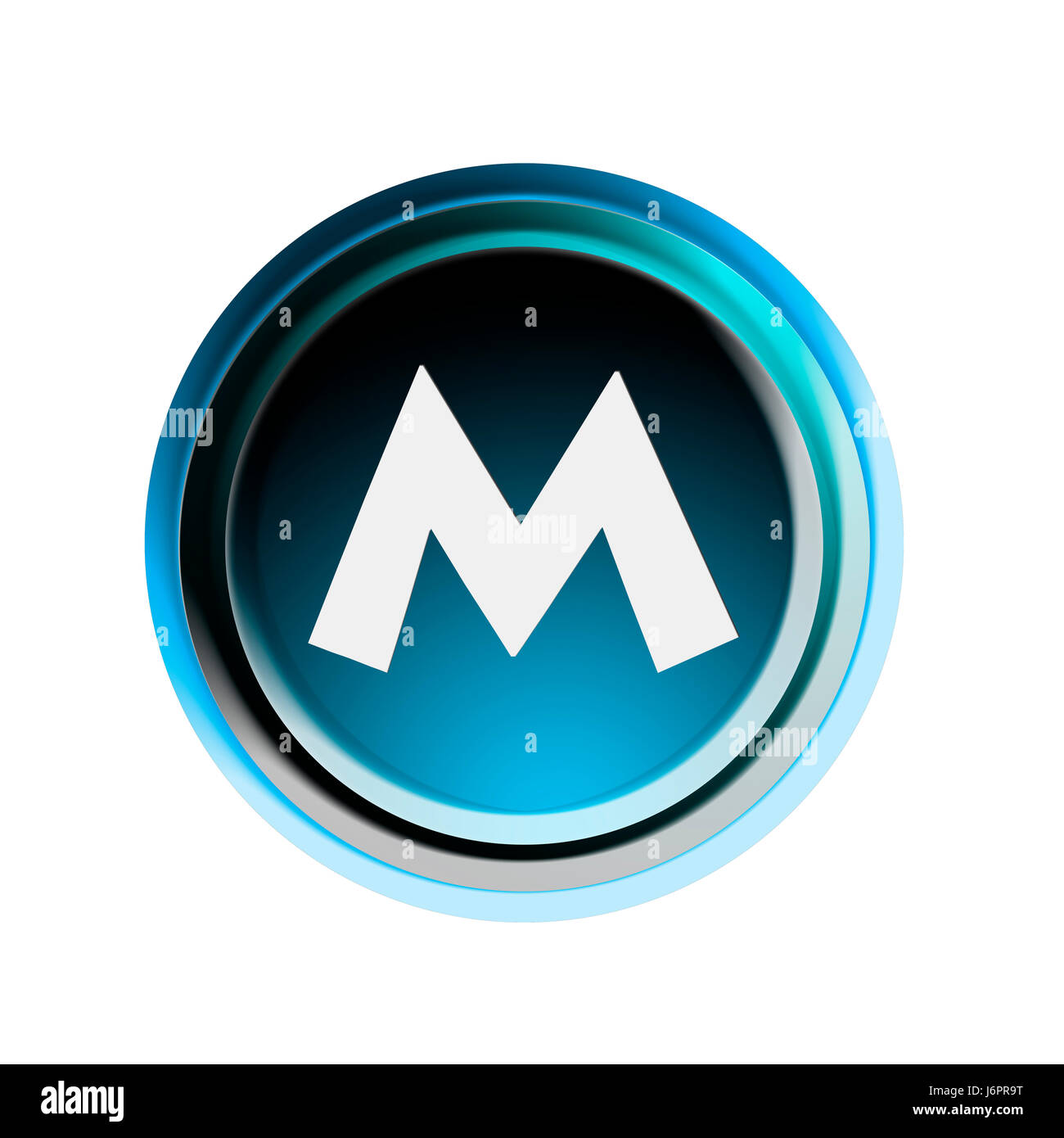 button with letter m Stock Photo - Alamy