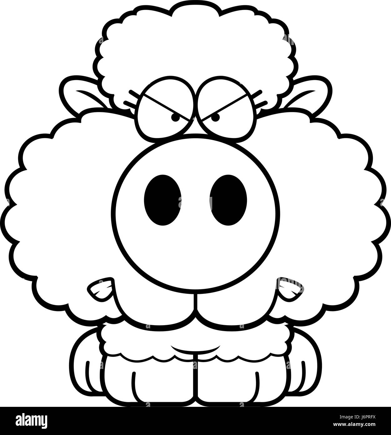 Angry cartoon sheep hi-res stock photography and images - Alamy