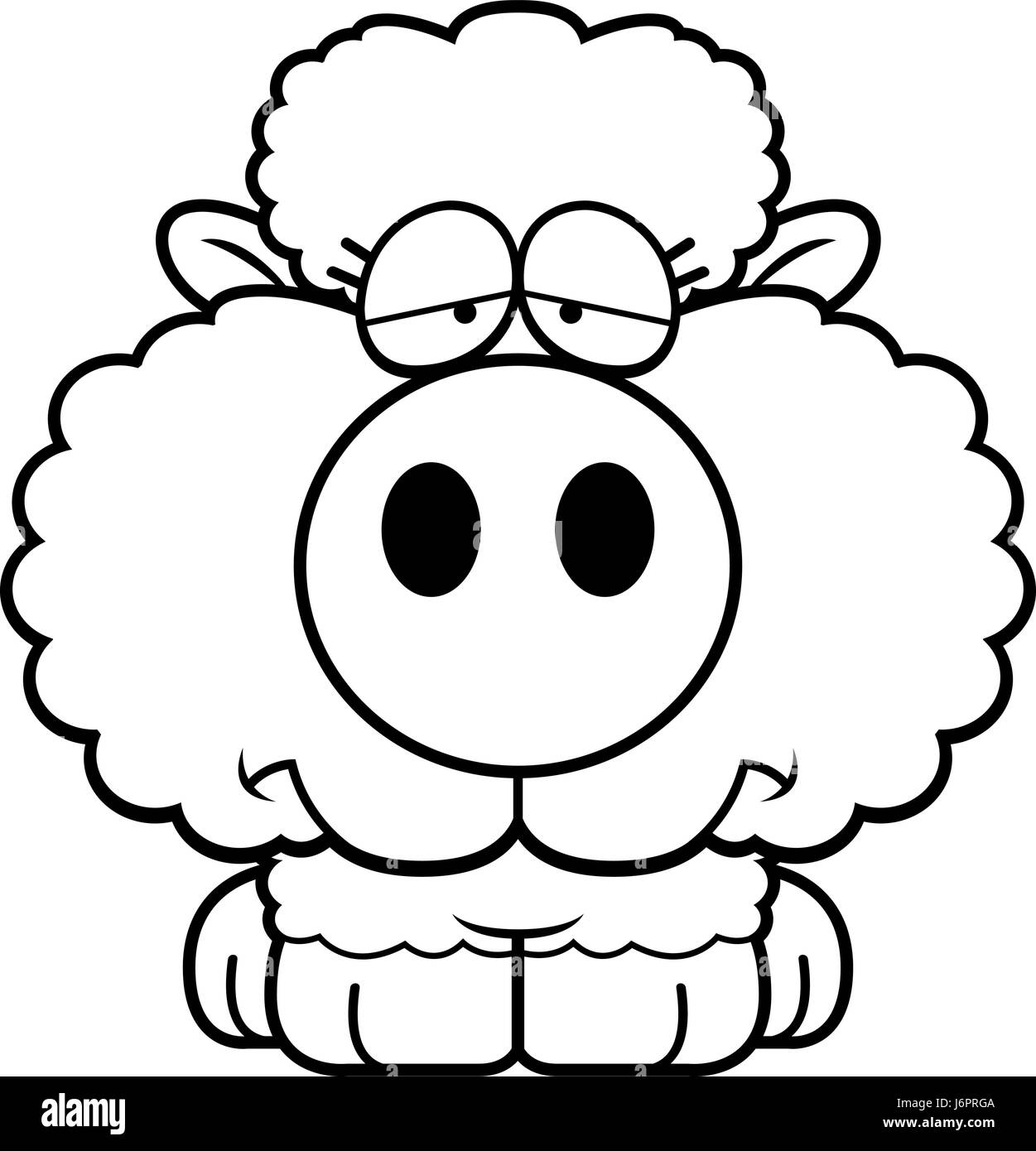 Cartoon illustration lamb sad expression hi-res stock photography and ...