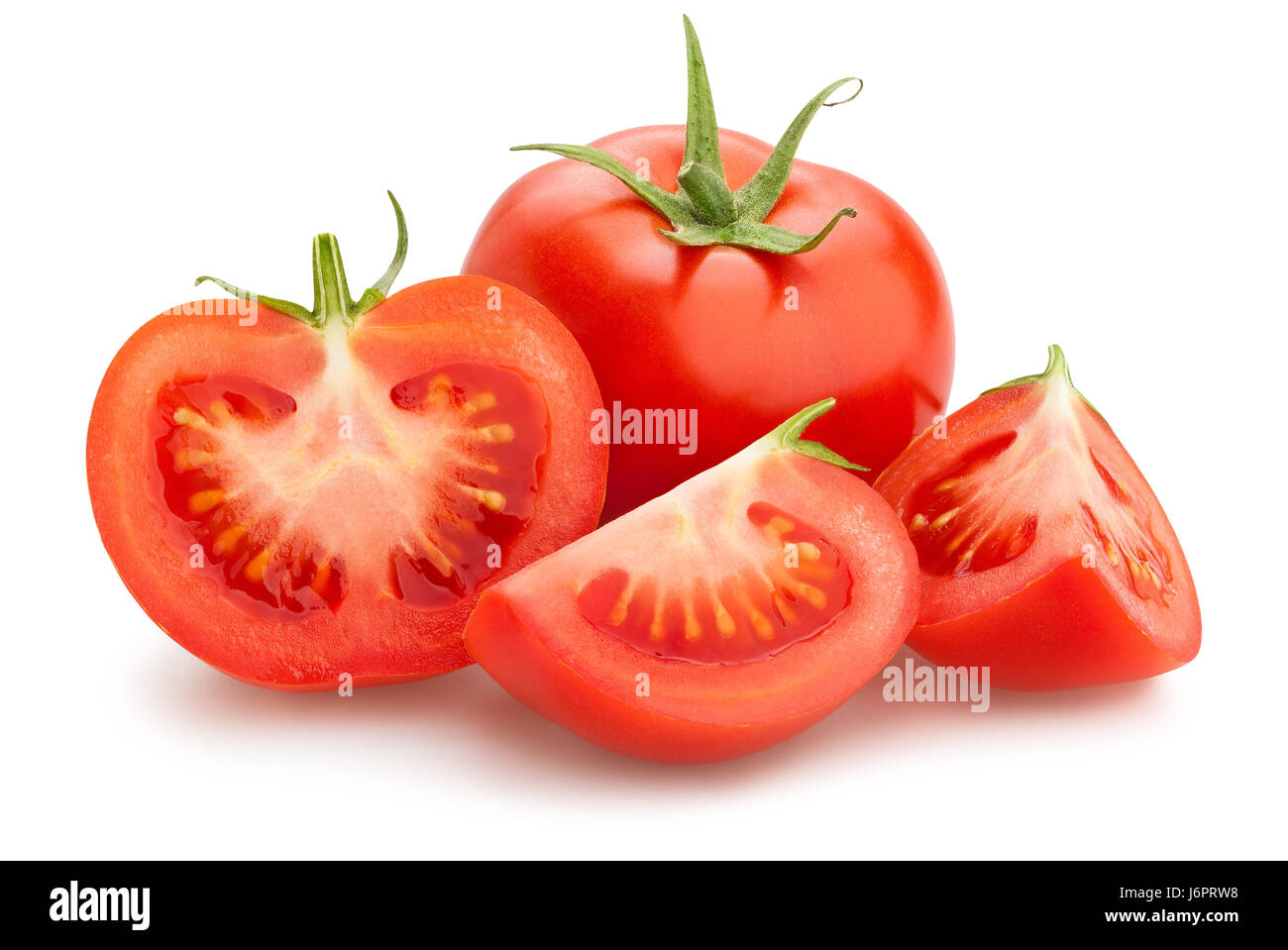 sliced tomatoes isolated Stock Photo - Alamy