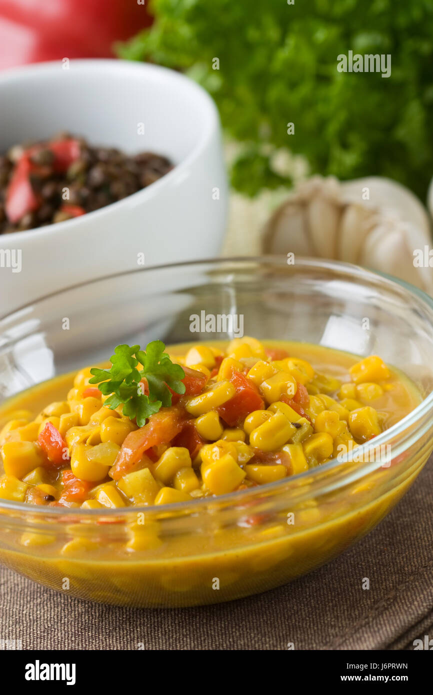 vegetable corn paprika peppers parsley curry cocoa milk coconut red ...